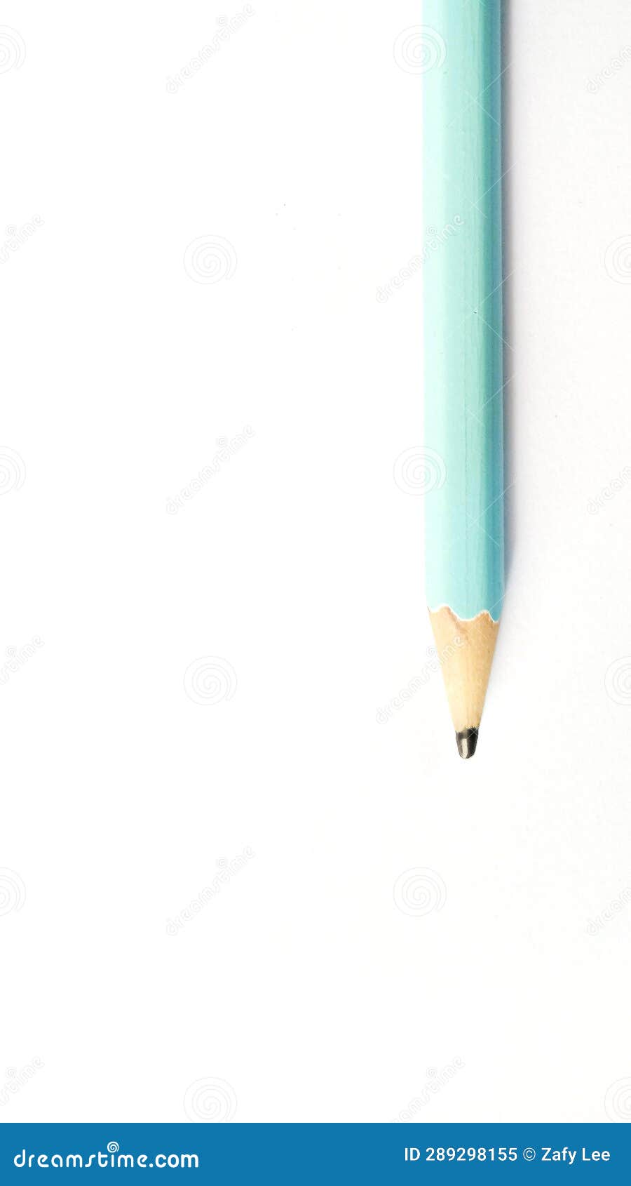 A blue blunt pencil stock image. Image of education - 289298155