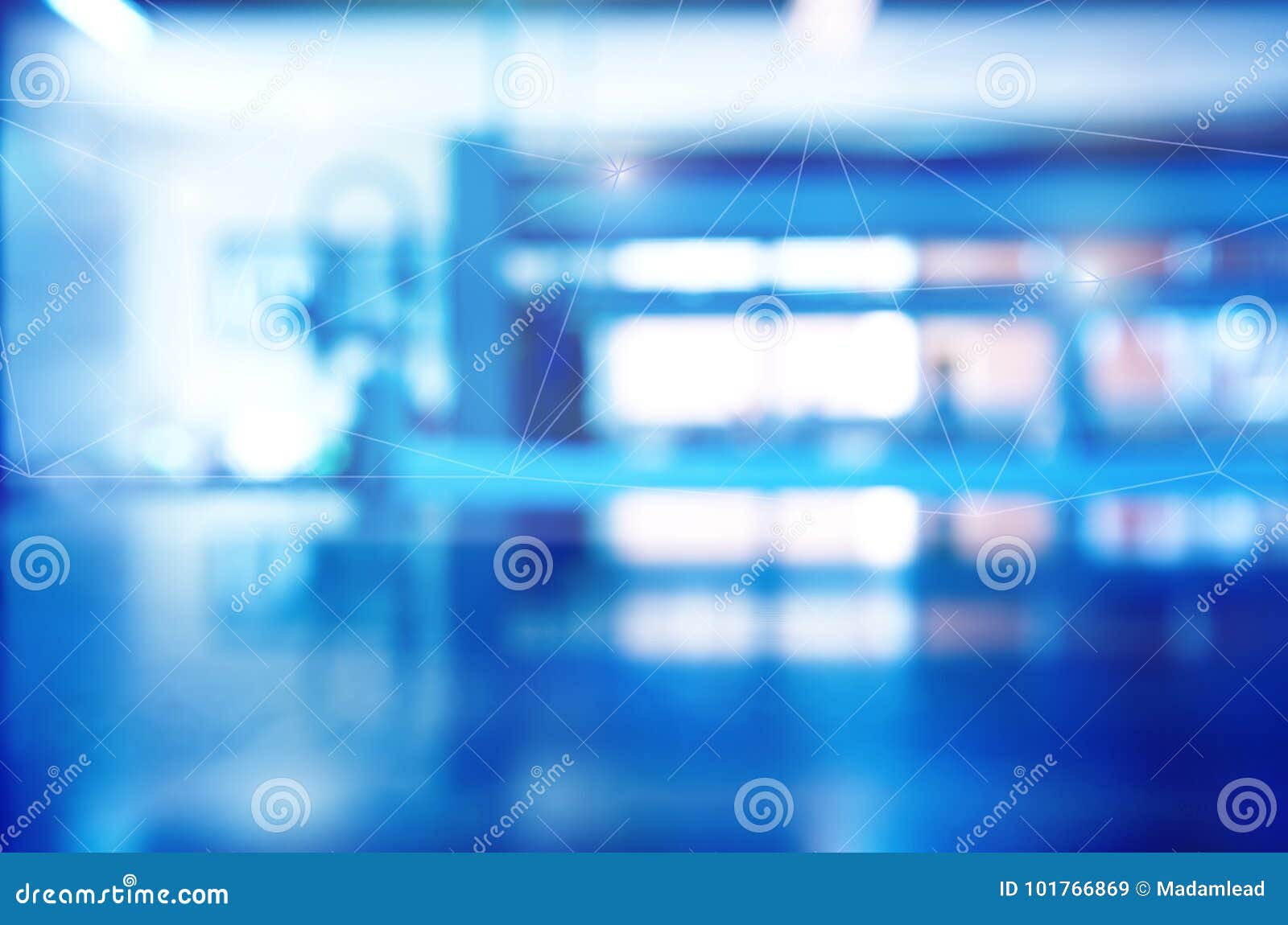 Blue Blur Science Technology Laboratory with Polygonal Background Stock ...