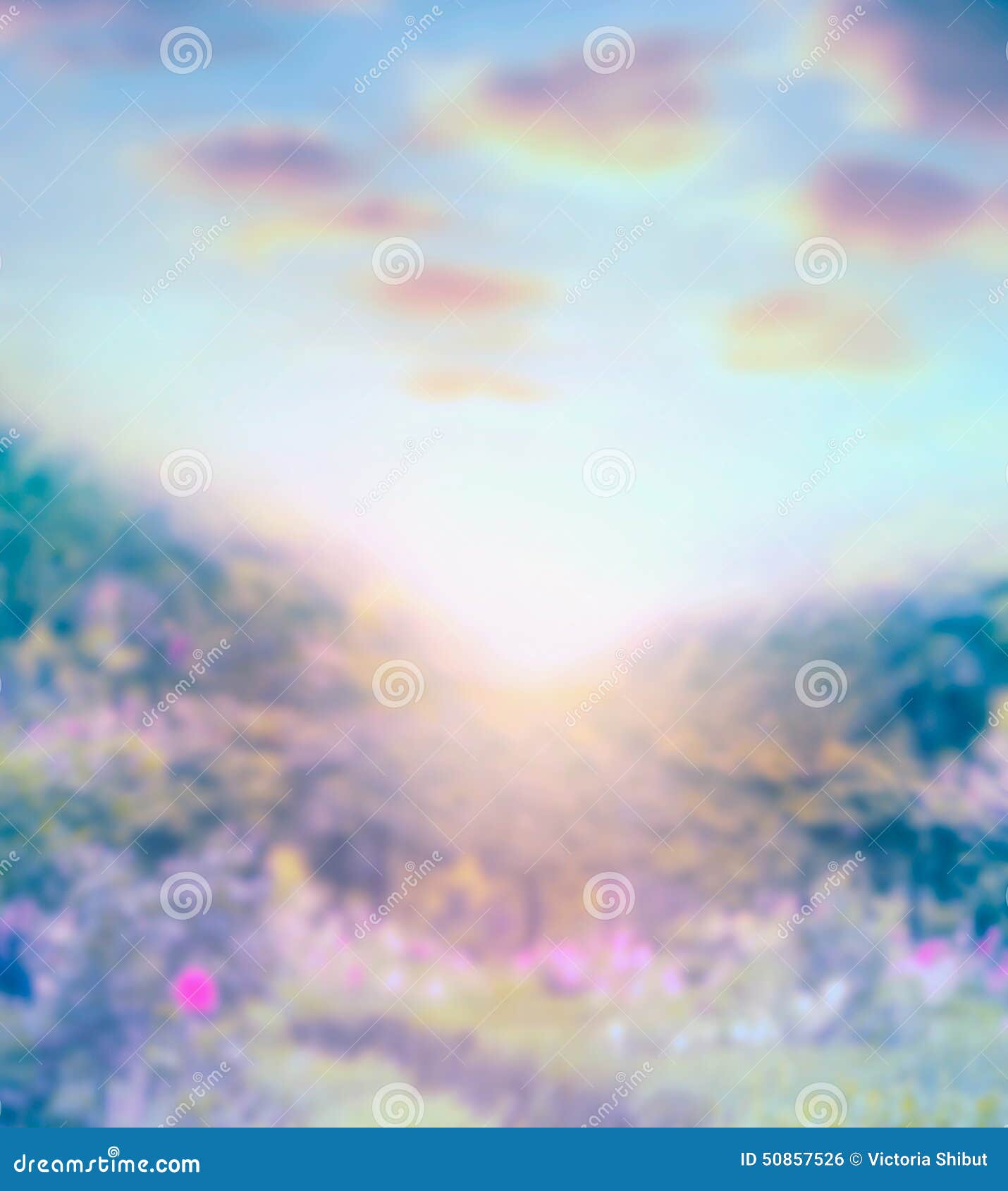 Blue Blurred Nature Background with Sunlight Ang Sky Stock Photo ...