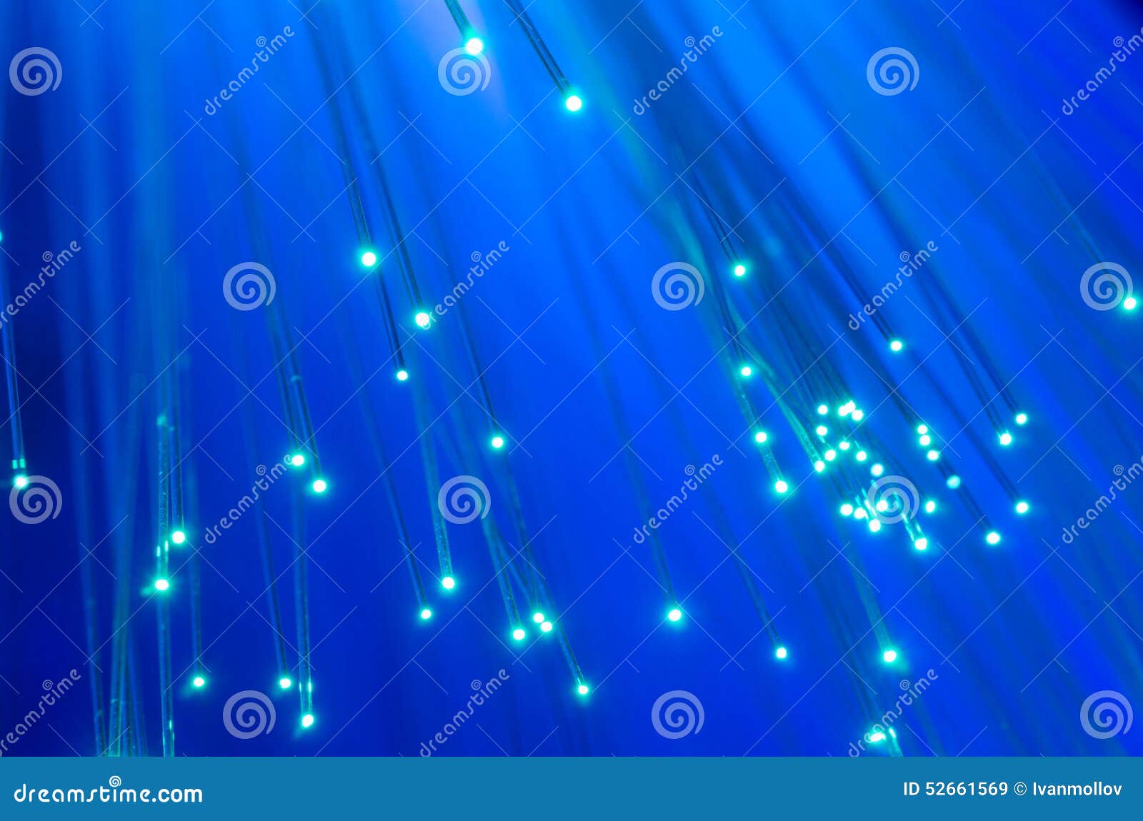 Blue Blurry Fiber Optics stock image. Image of bright - 52661569