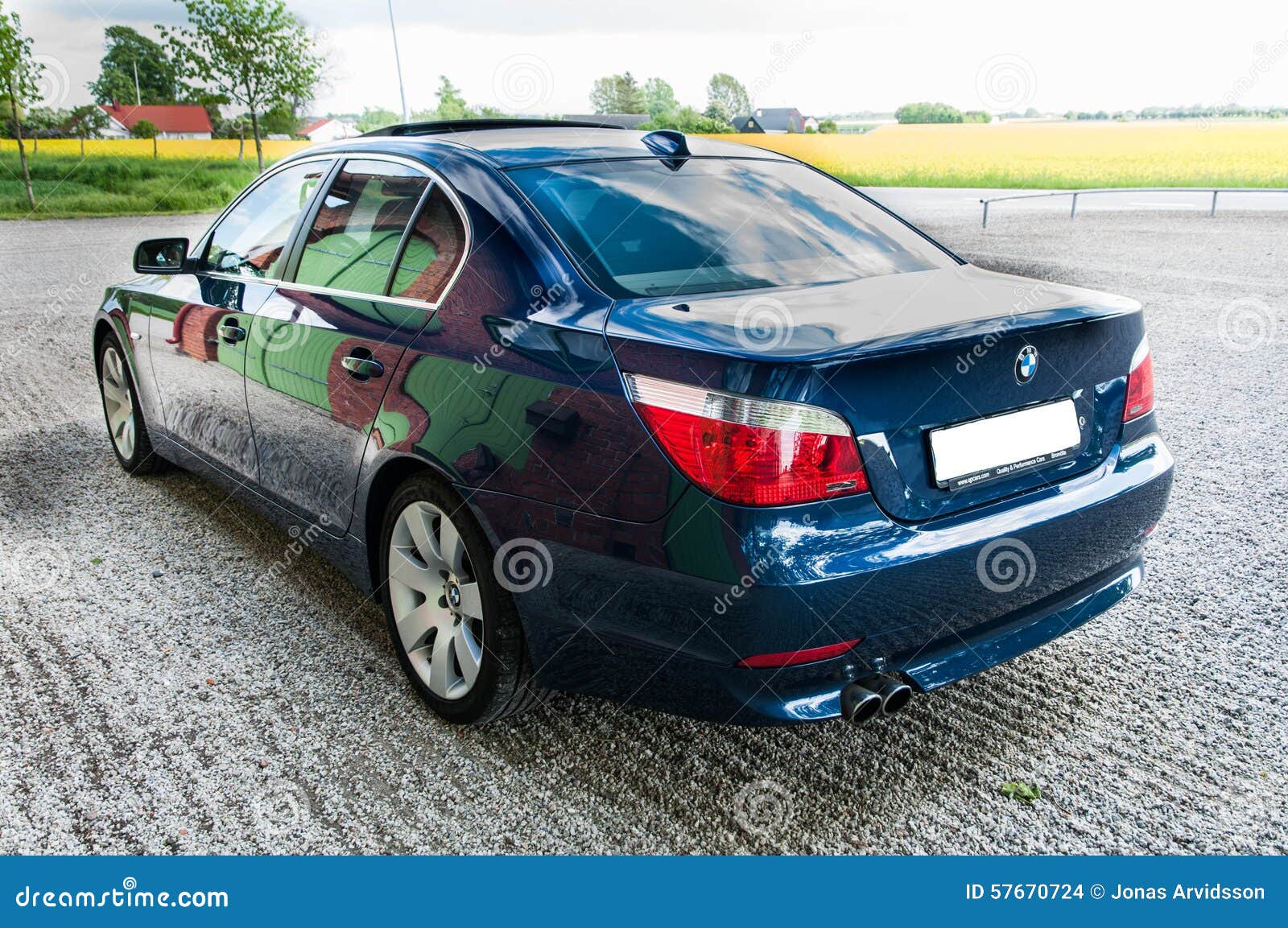 Blue BMW E60 545 i editorial stock image. Image of world - 57670724