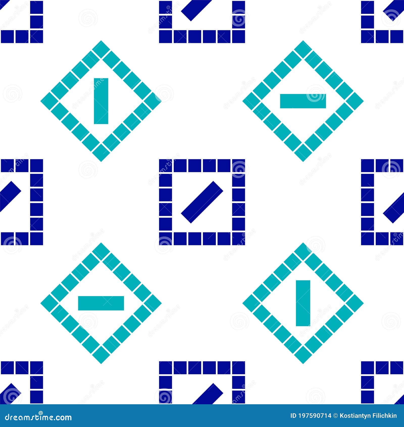 Blue Board Game Icon Isolated Seamless Pattern on White Background ...