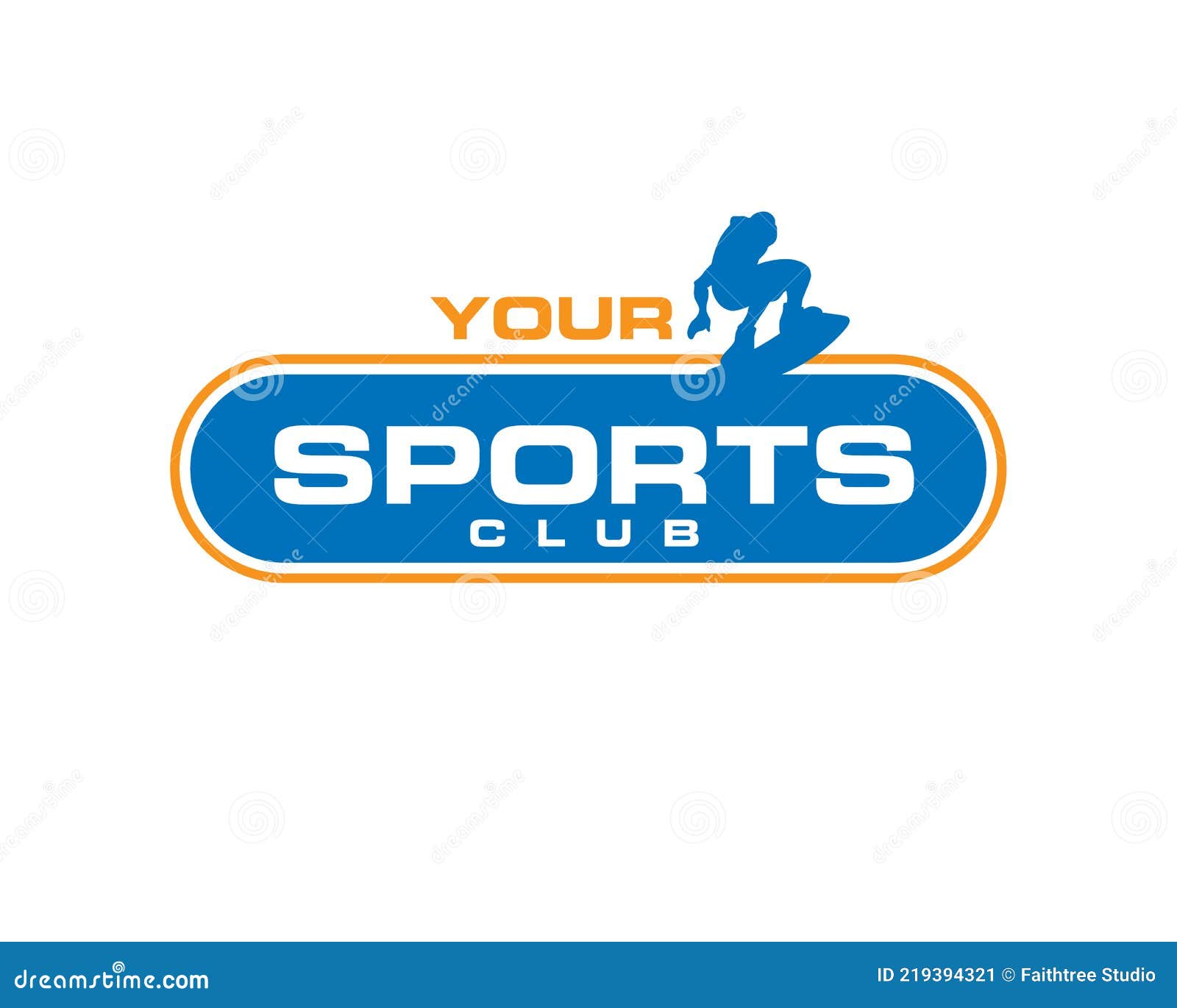 Blue Board Sports Logo Template Stock Vector - Illustration of high ...