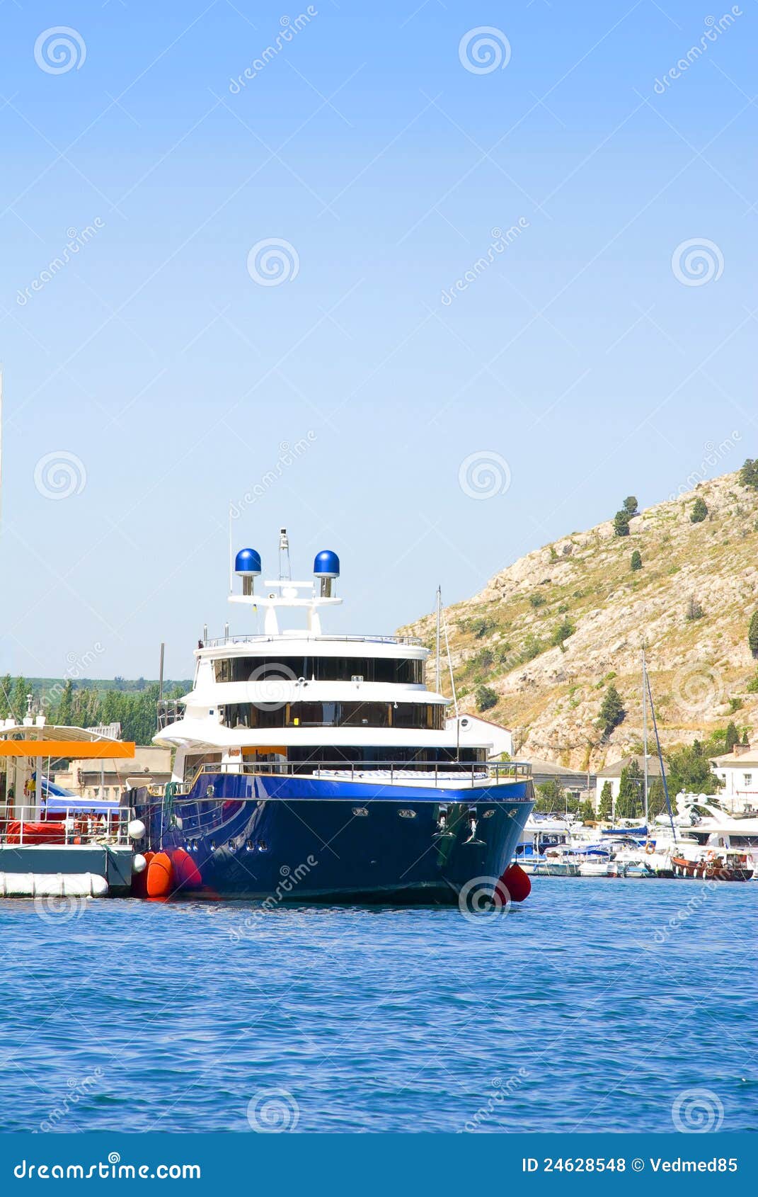 Blue boat stock photo. Image of mansion, nature, blue - 24628548