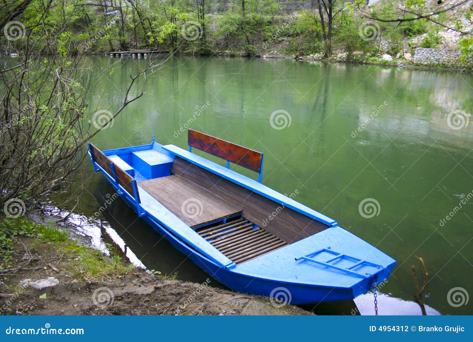 Blue Boat Picture. Image: 4954312