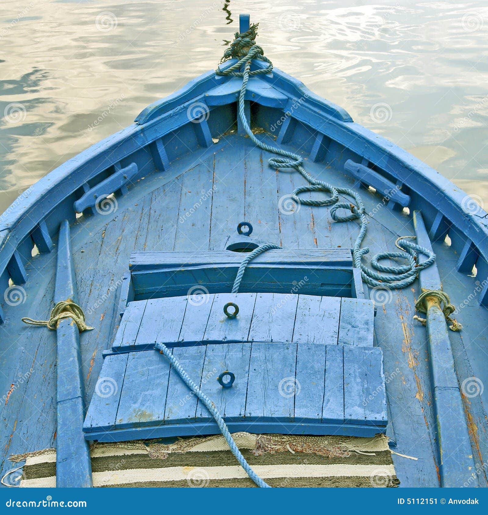Blue boat stock image. Image of blue, waterside, nautical - 5112151