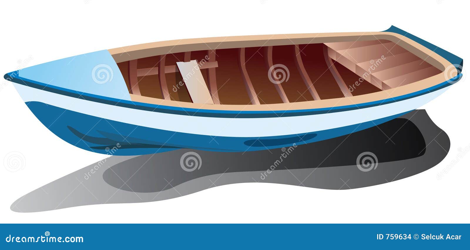 Blue boat stock vector. Illustration of vehicle, sand, vector - 759634