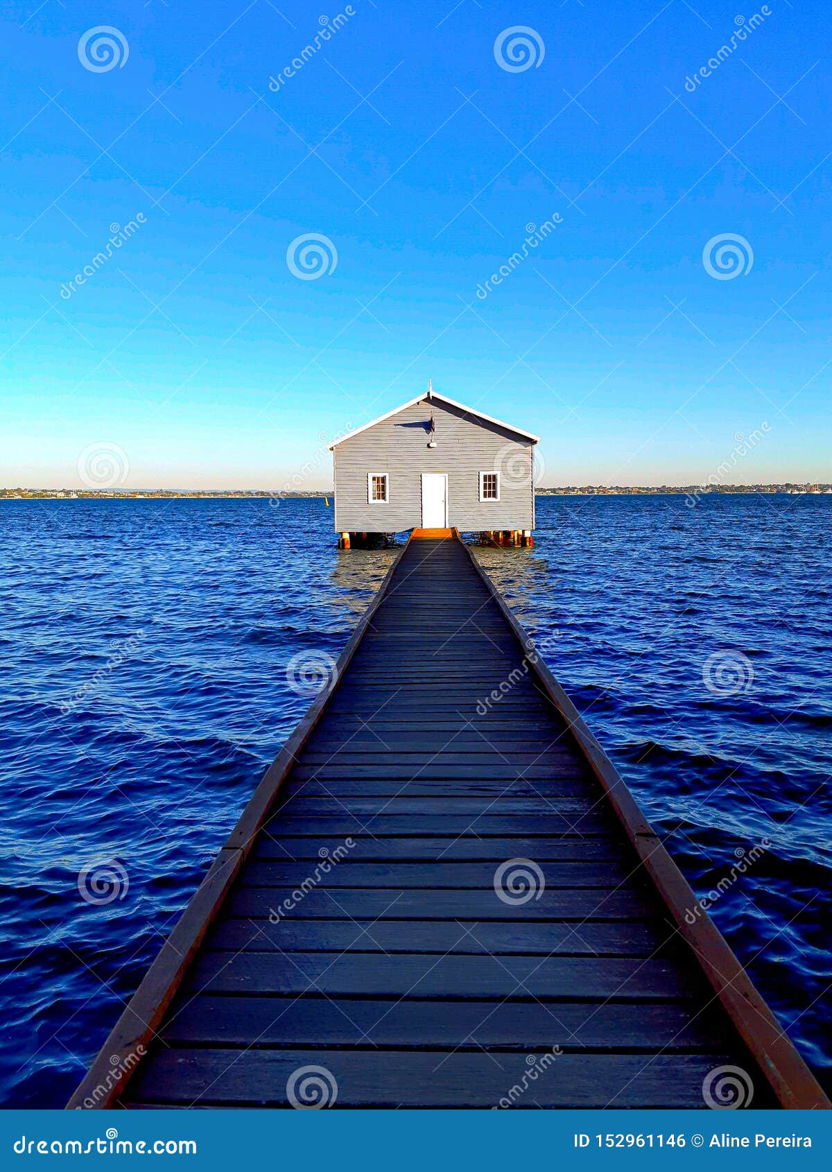 Blue Boat House - Perth stock photo. Image of australia - 152961146