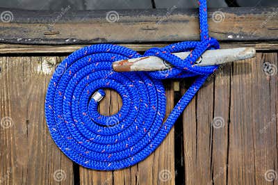 Blue Boat Rope stock photo. Image of marina, harbor, hobby - 9885222