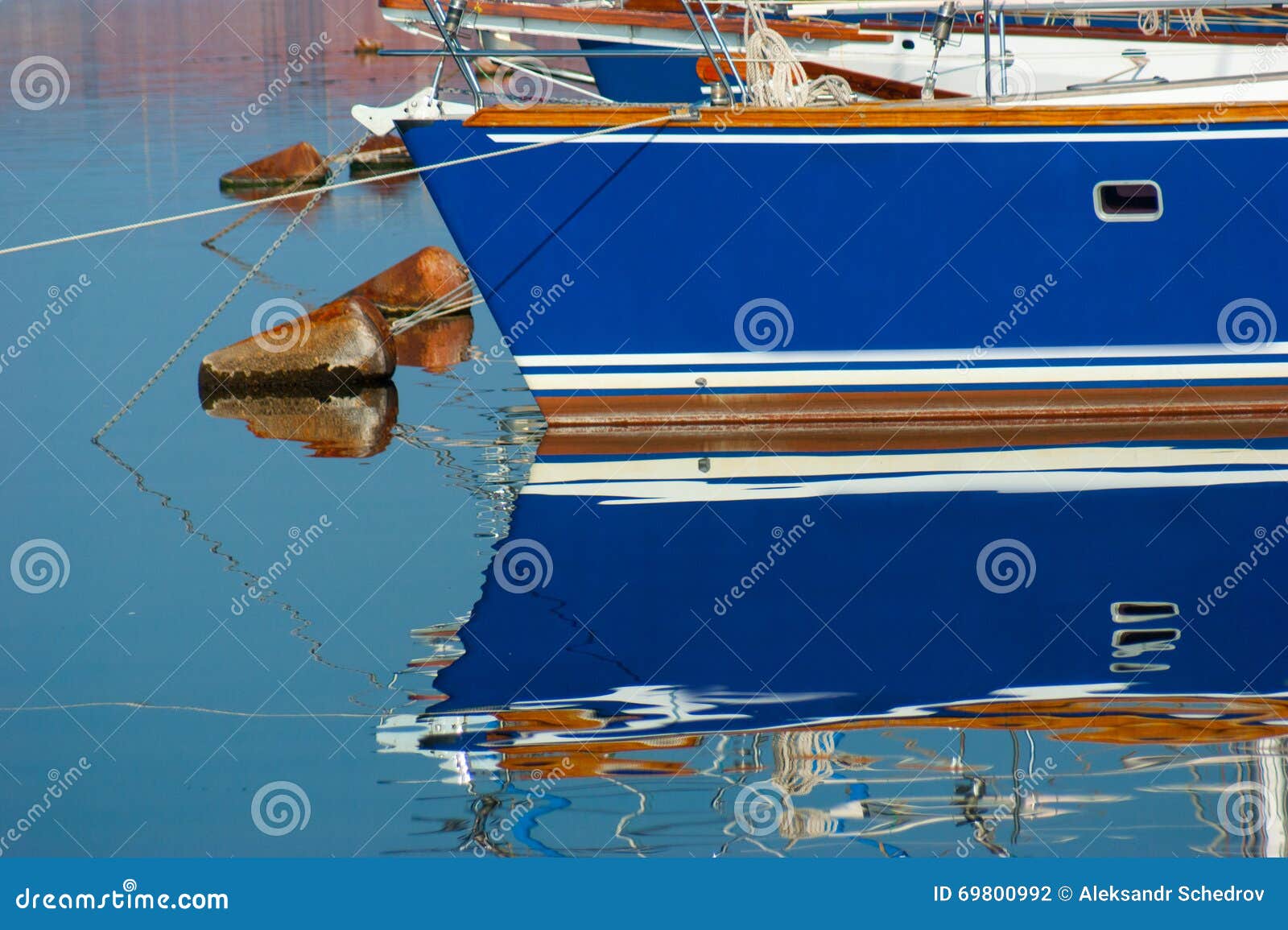 Blue boats stock photo. Image of ship, harbour, harbor - 69800992
