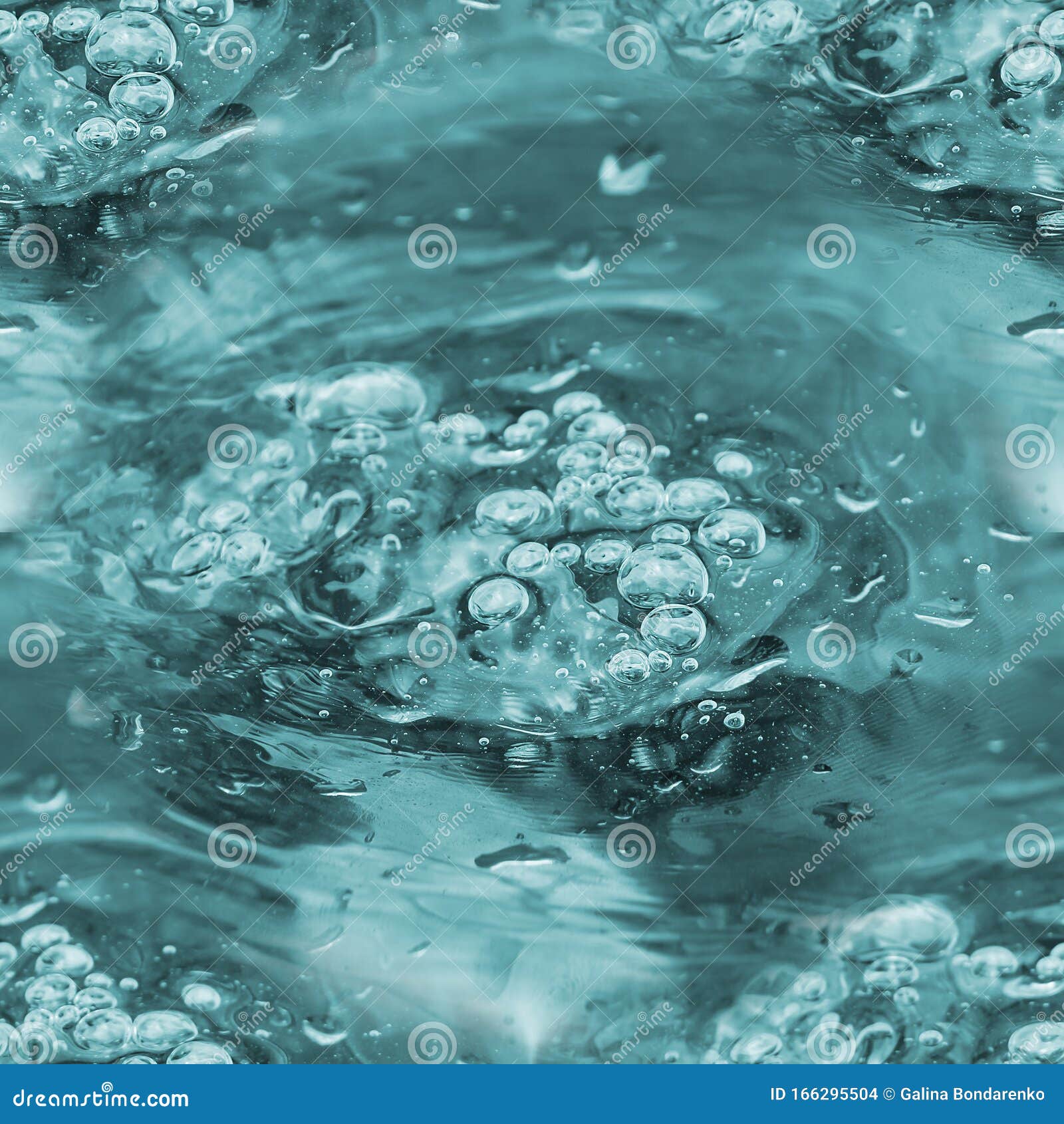 Blue Boiling Water with Bubbles. Seamless Background Stock Photo ...
