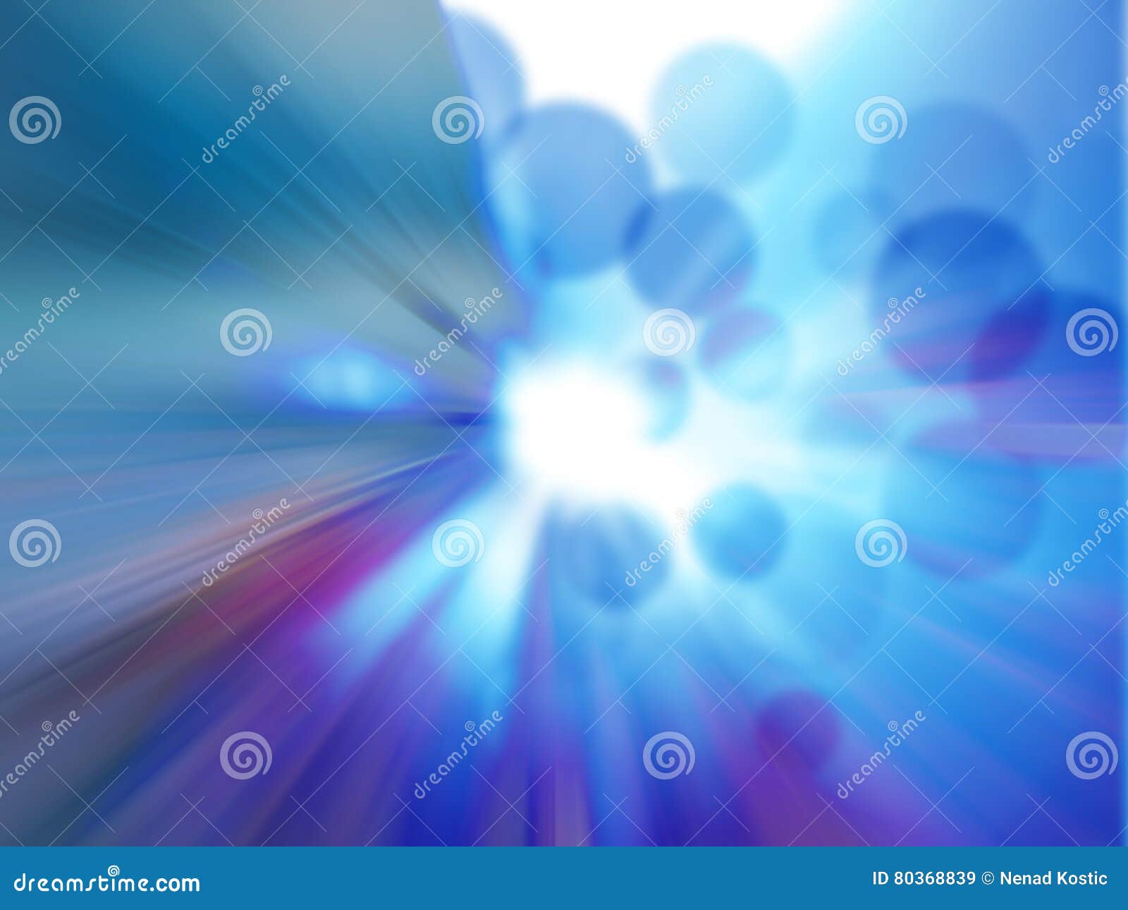 Blue Bokeh Abstract Light Background Stock Illustration - Illustration ...