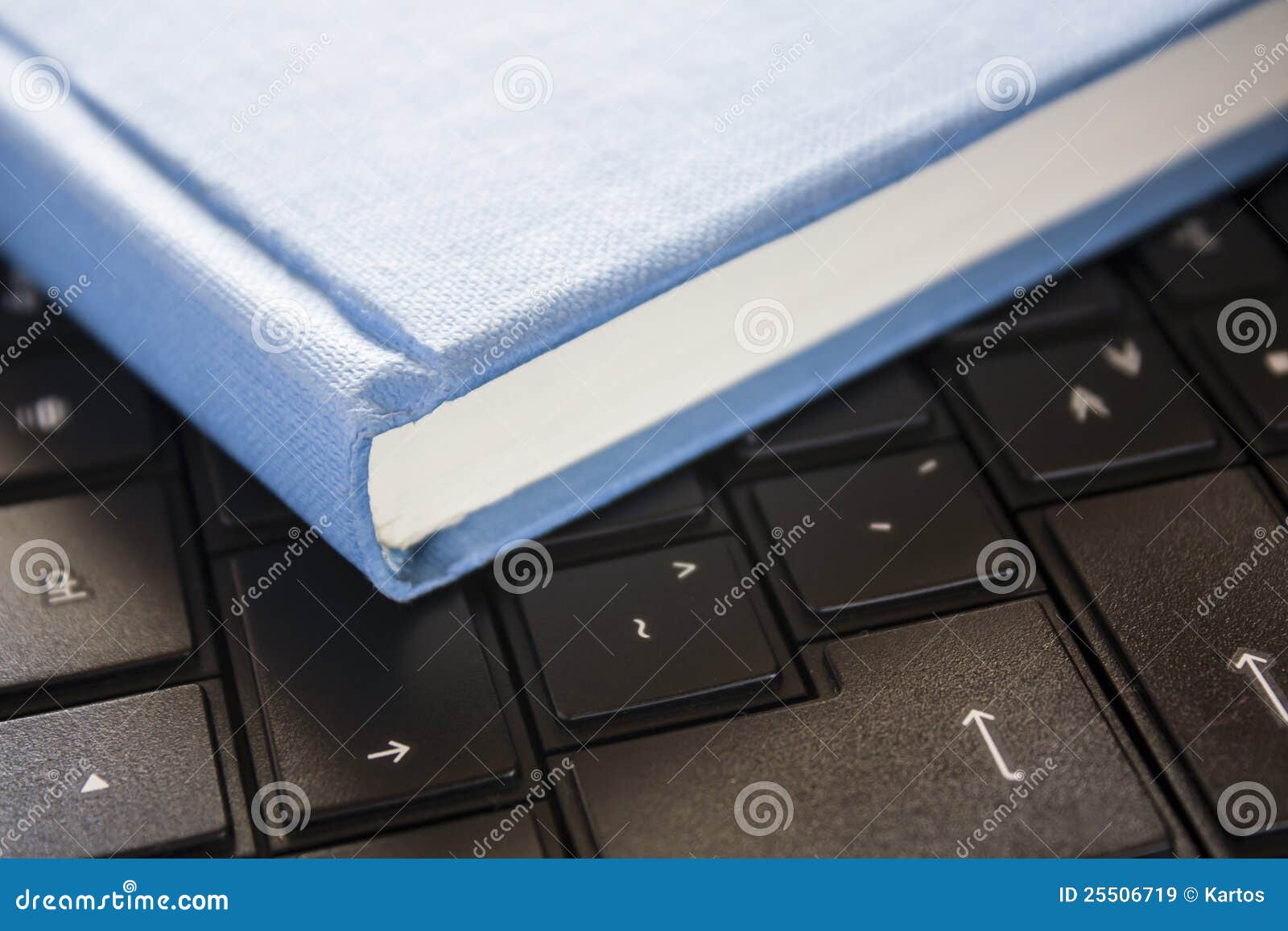 Blue book black computer stock image. Image of book, handbook - 25506719