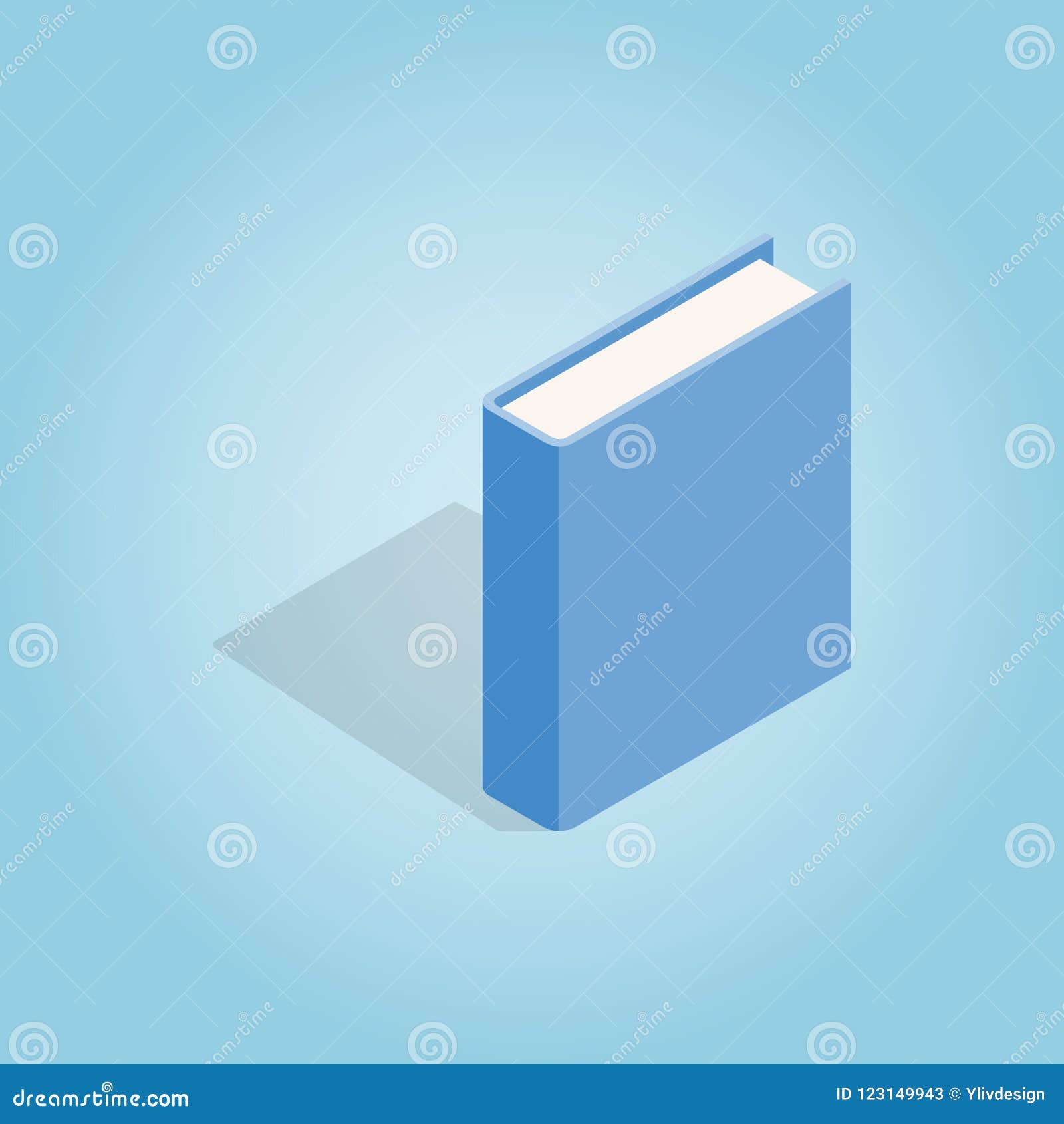 Blue Book Icon, Isometric 3d Style Stock Illustration - Illustration of ...