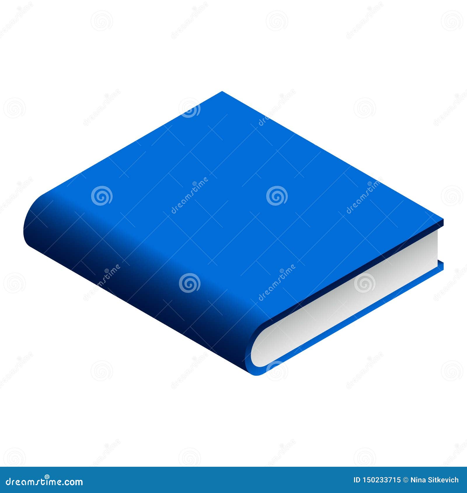 Blue Book Icon, Isometric Style Stock Vector - Illustration of office ...