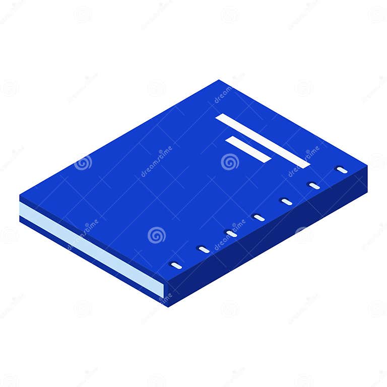 Blue Book Icon, Isometric Style Stock Vector - Illustration of ...