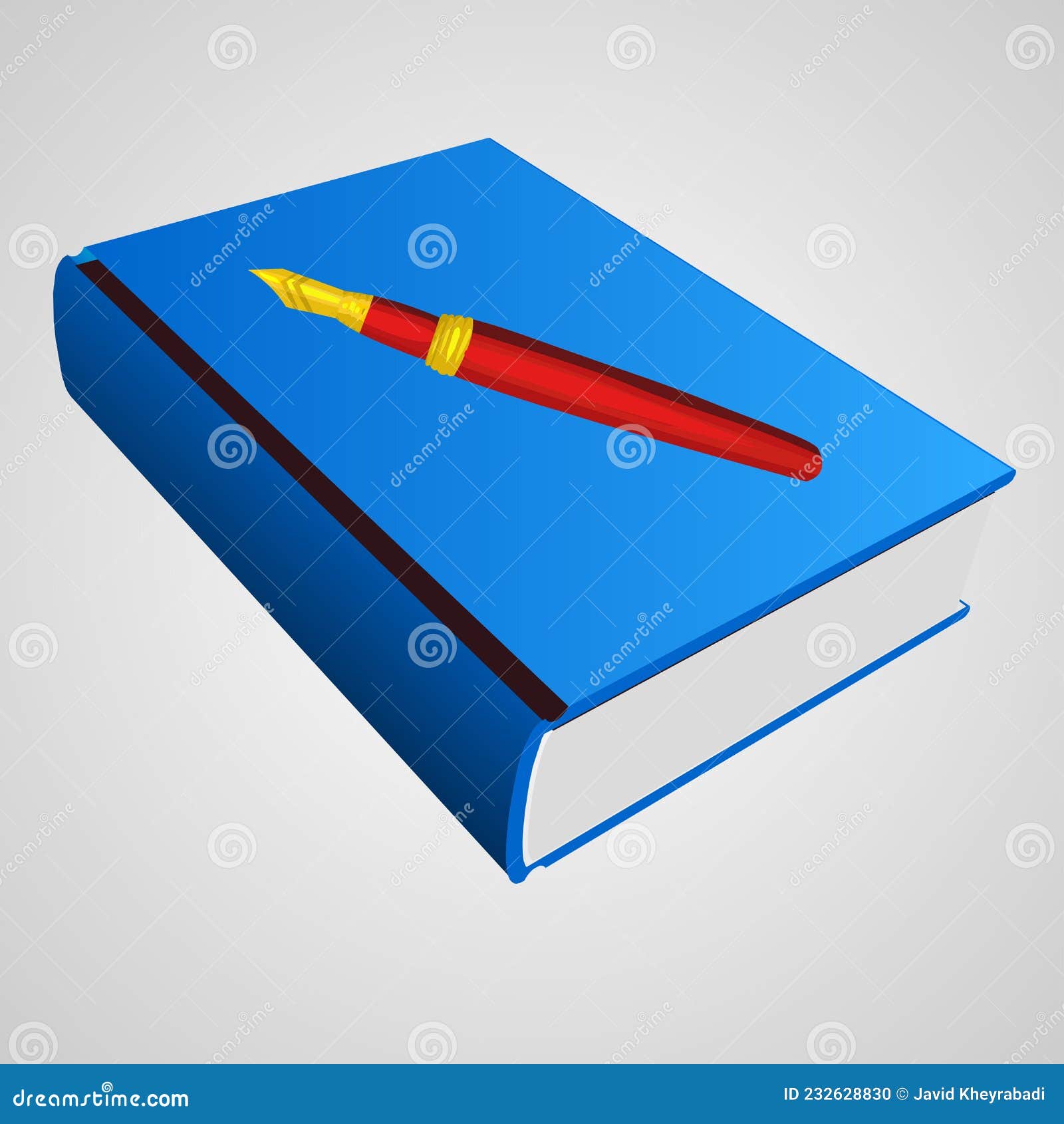 Blue Book Isolated Illustration Stock Vector - Illustration of paper ...