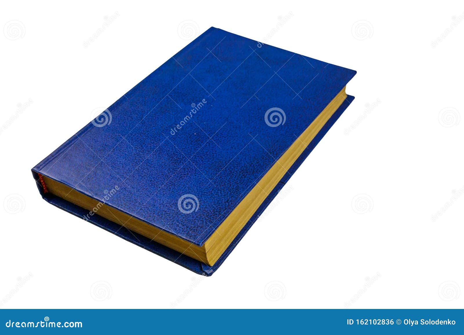 Blue Book Isolated on White Background Stock Photo - Image of reading ...