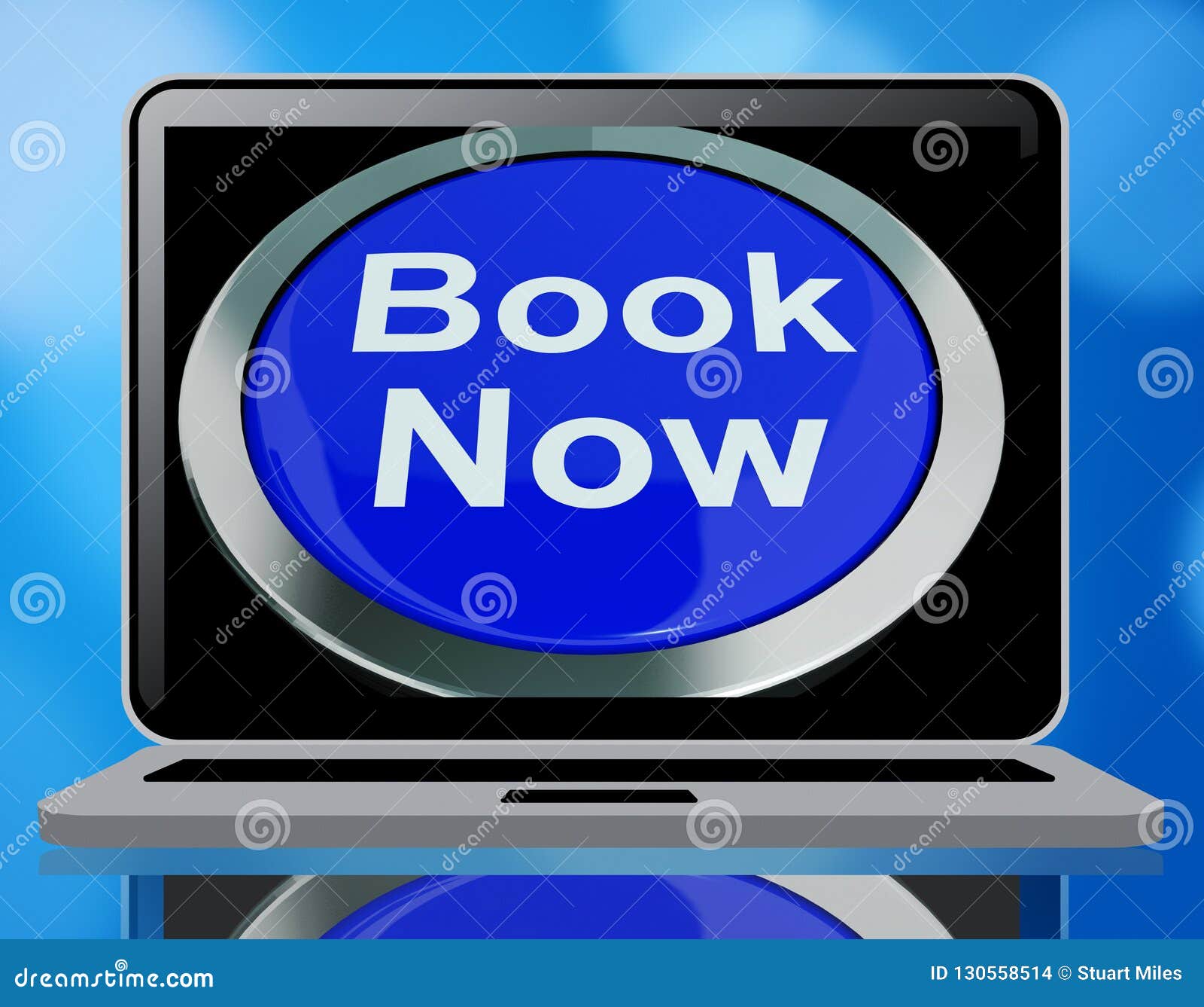 Blue Book Now Button for Hotel or Flight 3d Rendering Stock ...