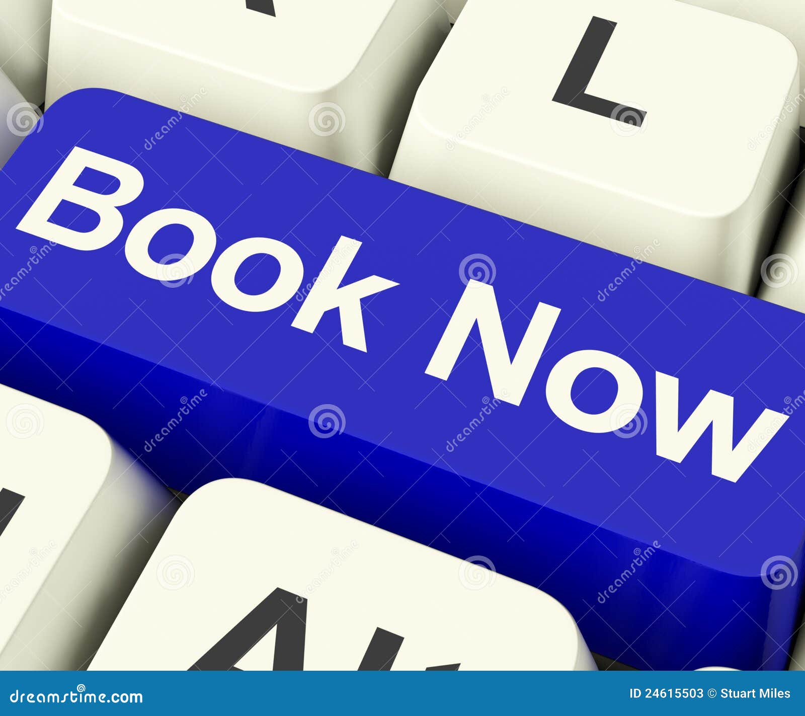 Blue Book Now Key for Hotel Stock Illustration - Illustration of book ...