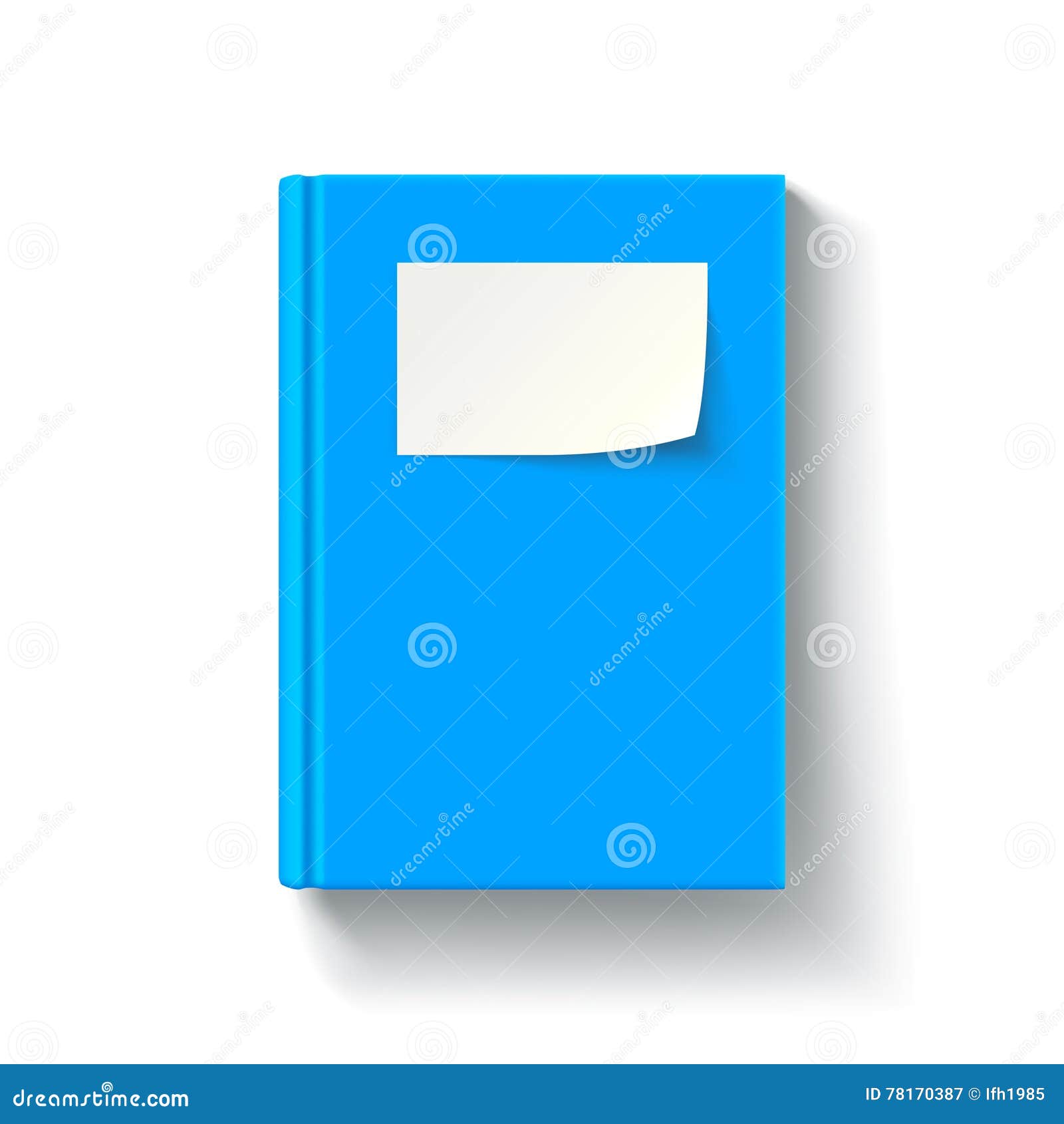 Blue book paper stock vector. Illustration of education - 78170387