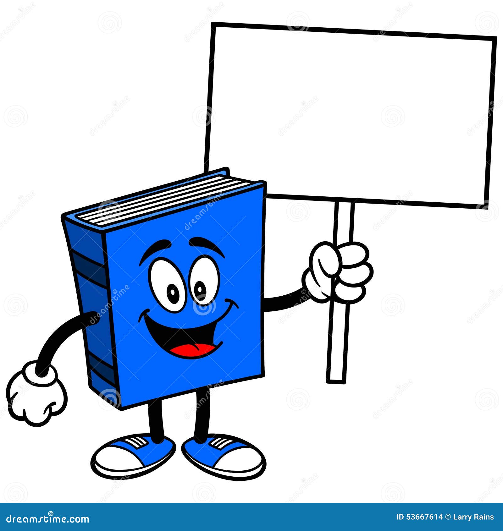 Blue Book with Sign stock vector. Illustration of vector - 53667614