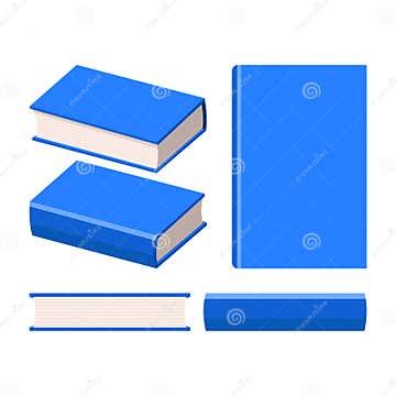 A Blue Book in Various Viewpoints, Side View, Top View, Front View ...