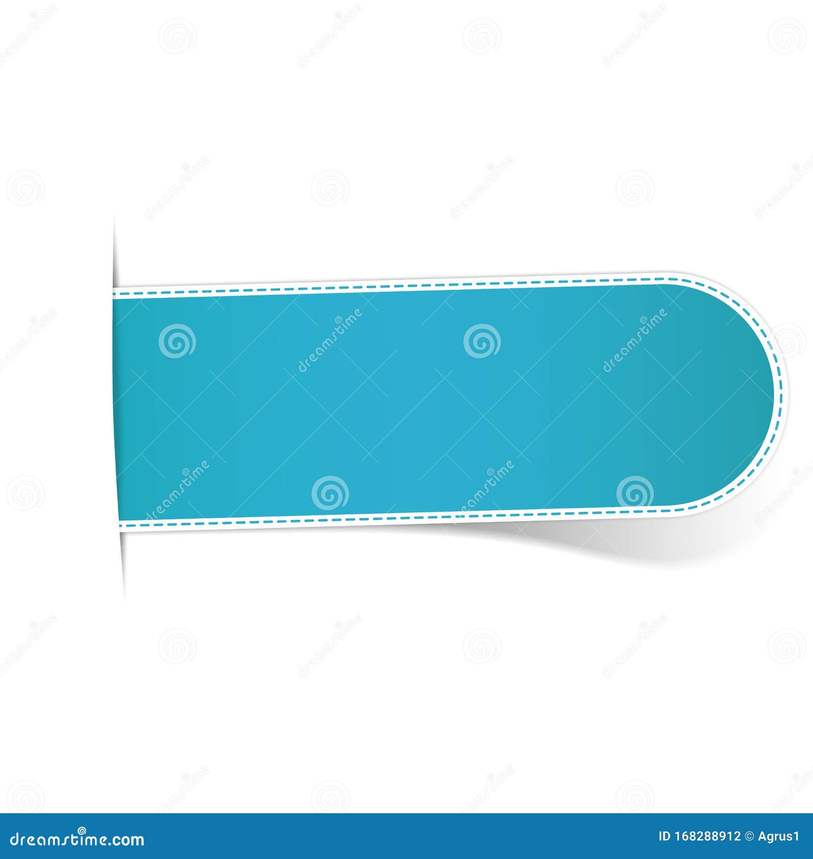 Blue Bookmark Banner Isolated on White Background Stock Vector ...