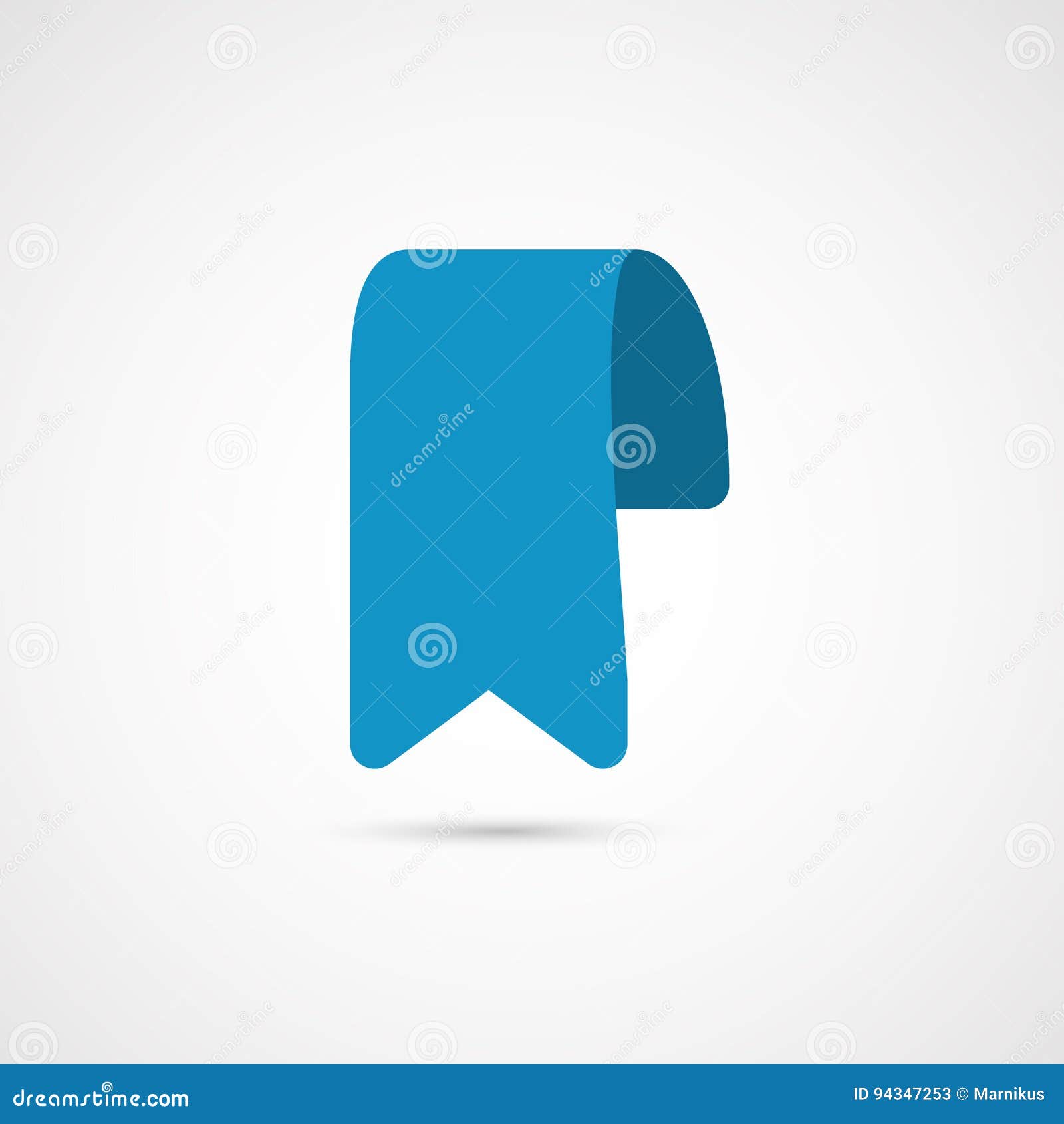 Blue Bookmark Icon. Vector Illustration Stock Vector - Illustration of ...