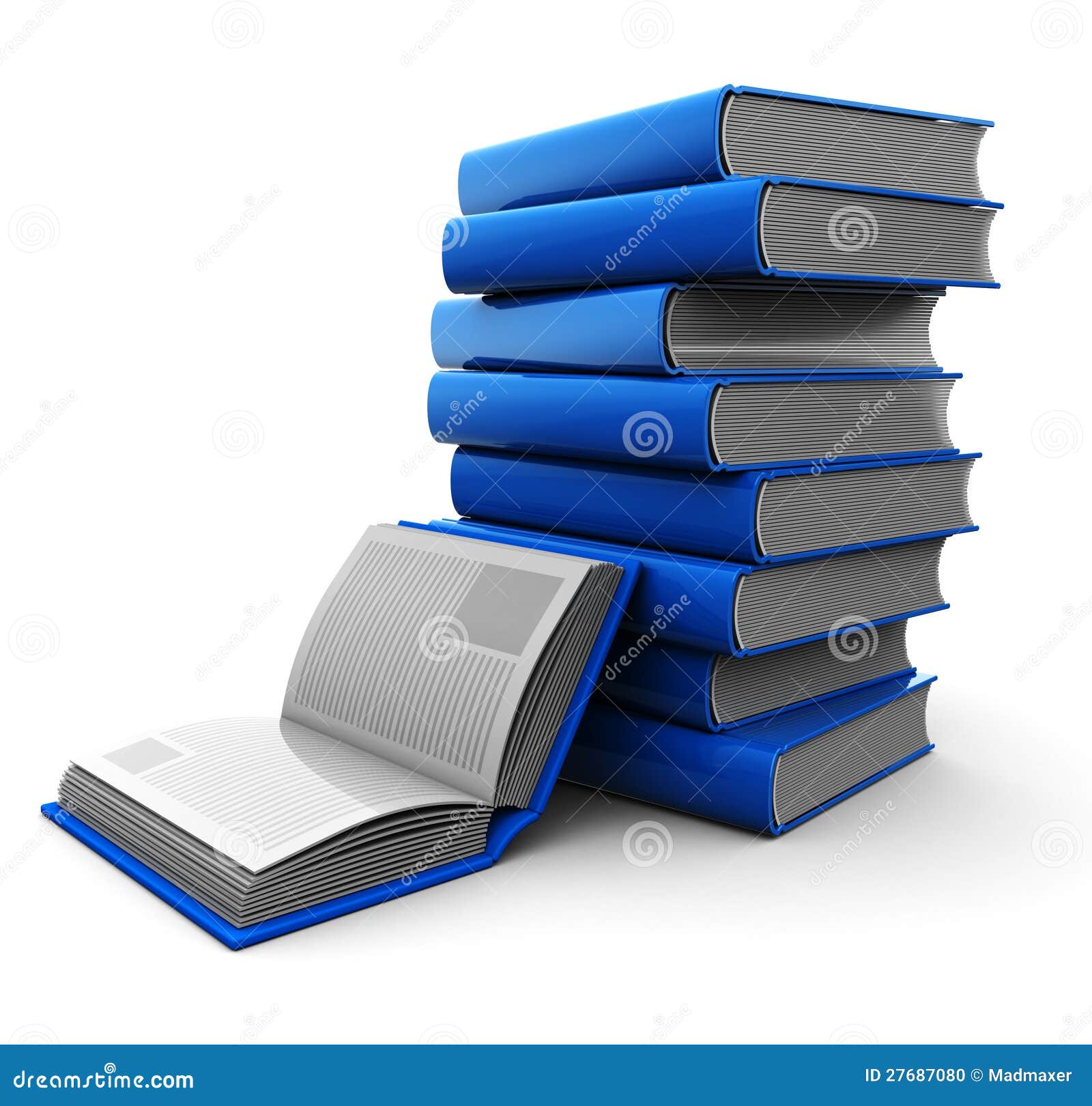 Blue books stock illustration. Illustration of lesson - 27687080