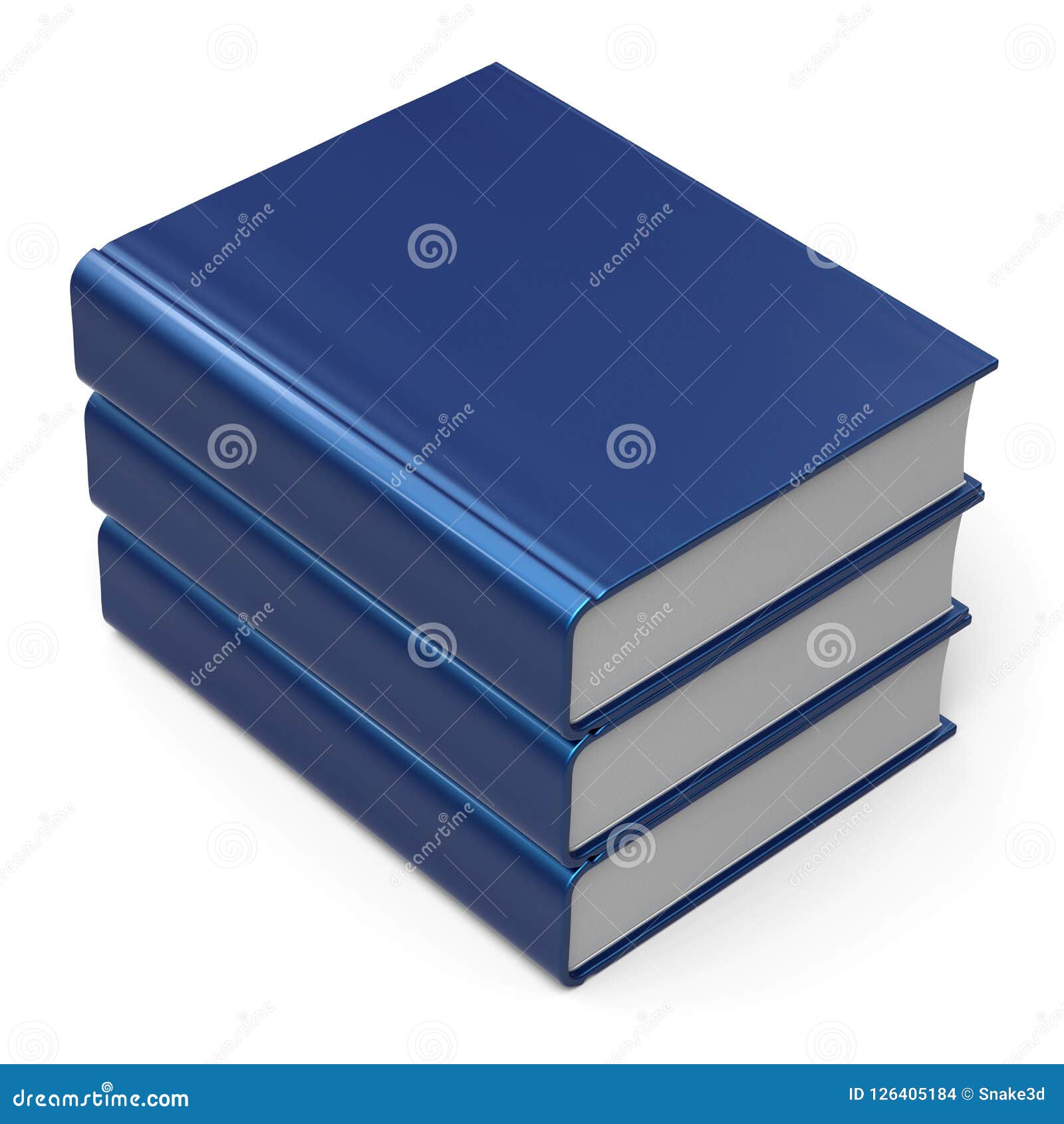 Blue Books Stack Blank Cover 3 Three School Learning Icon Stock ...