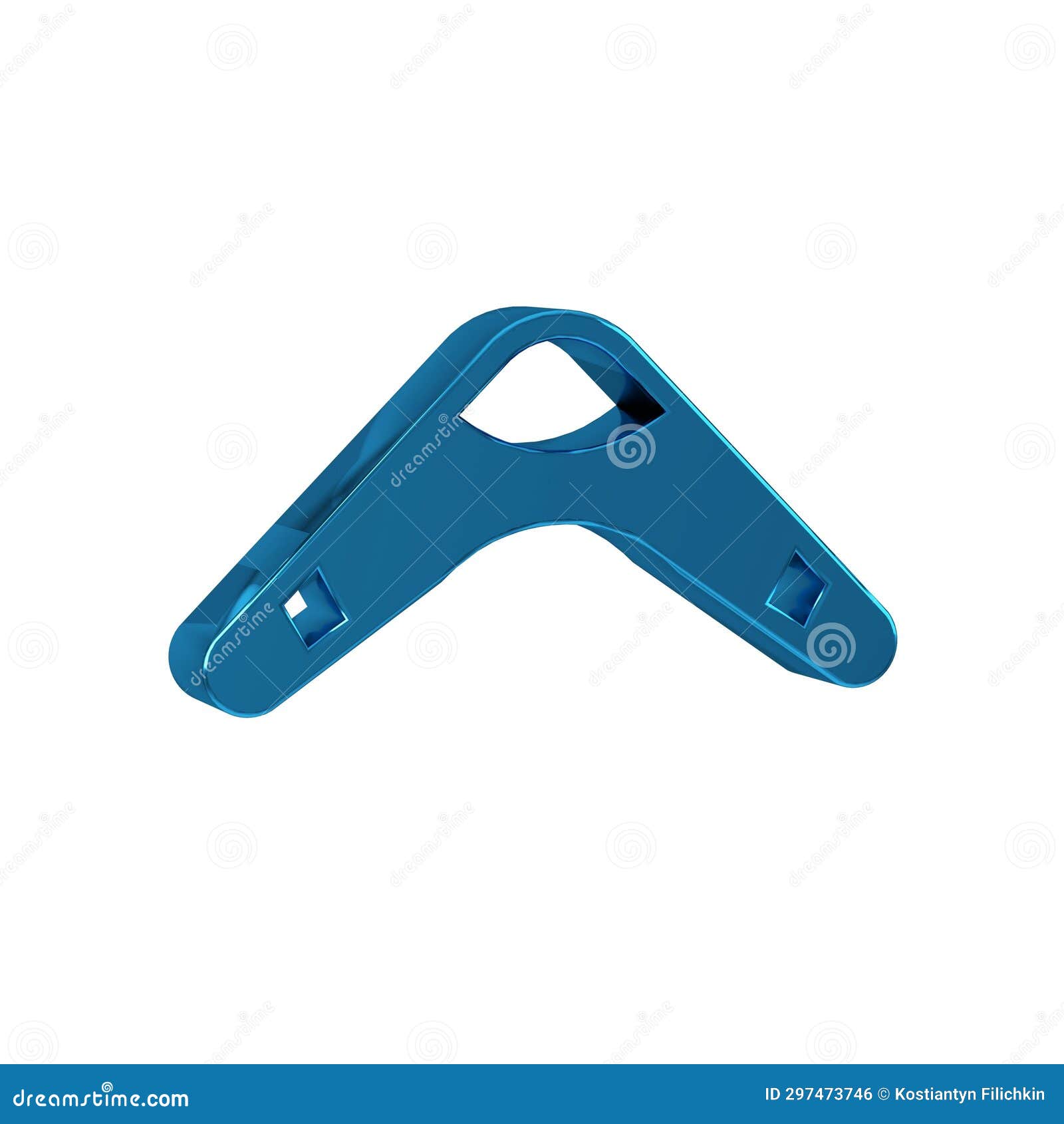 Blue Boomerang Icon Isolated on Transparent Background. Stock ...