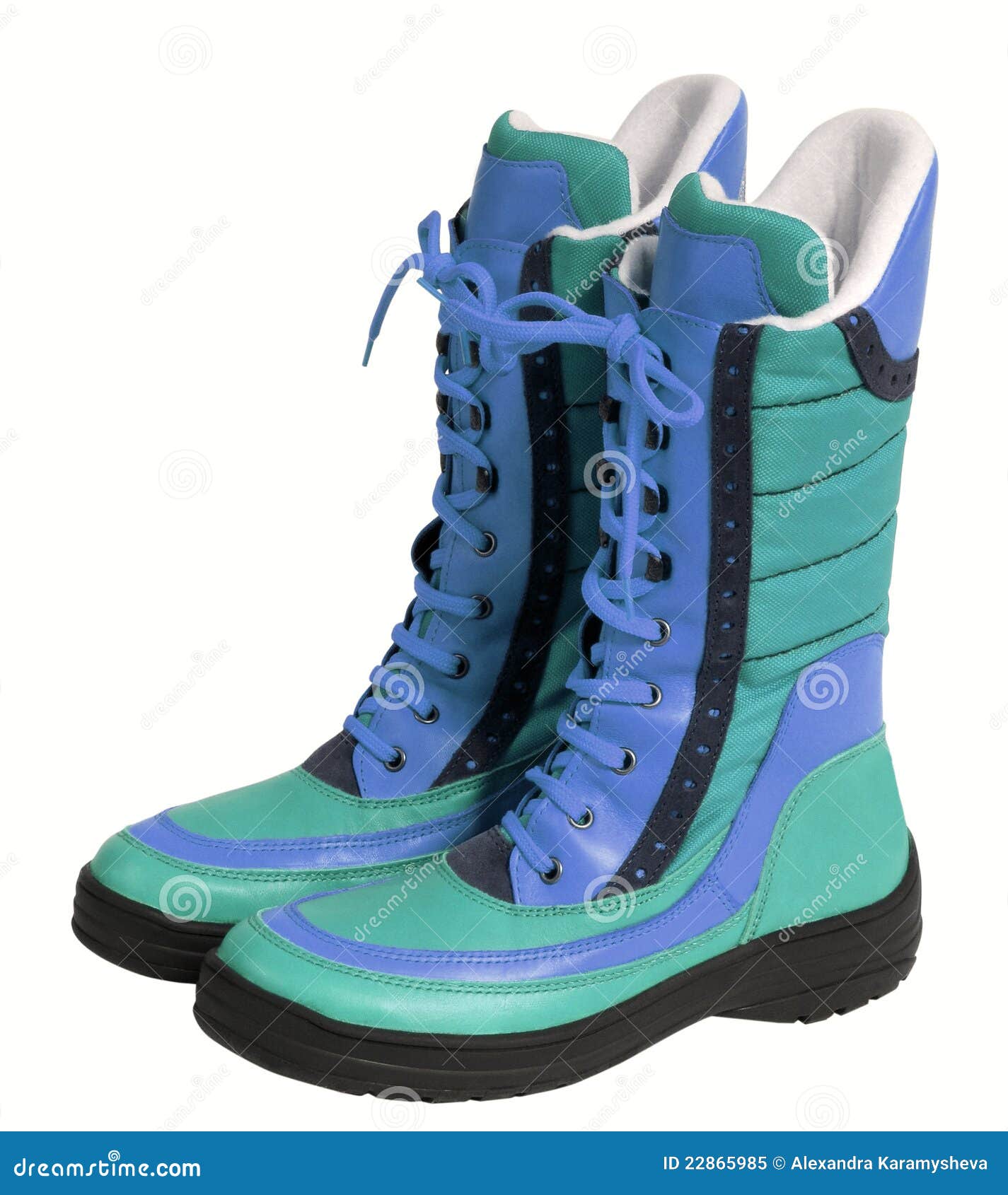 Blue boots stock image. Image of closeup, casual, human - 22865985
