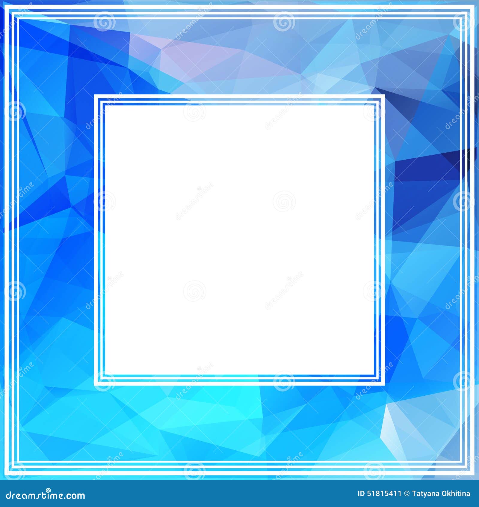 Blue border stock illustration. Illustration of facet - 51815411