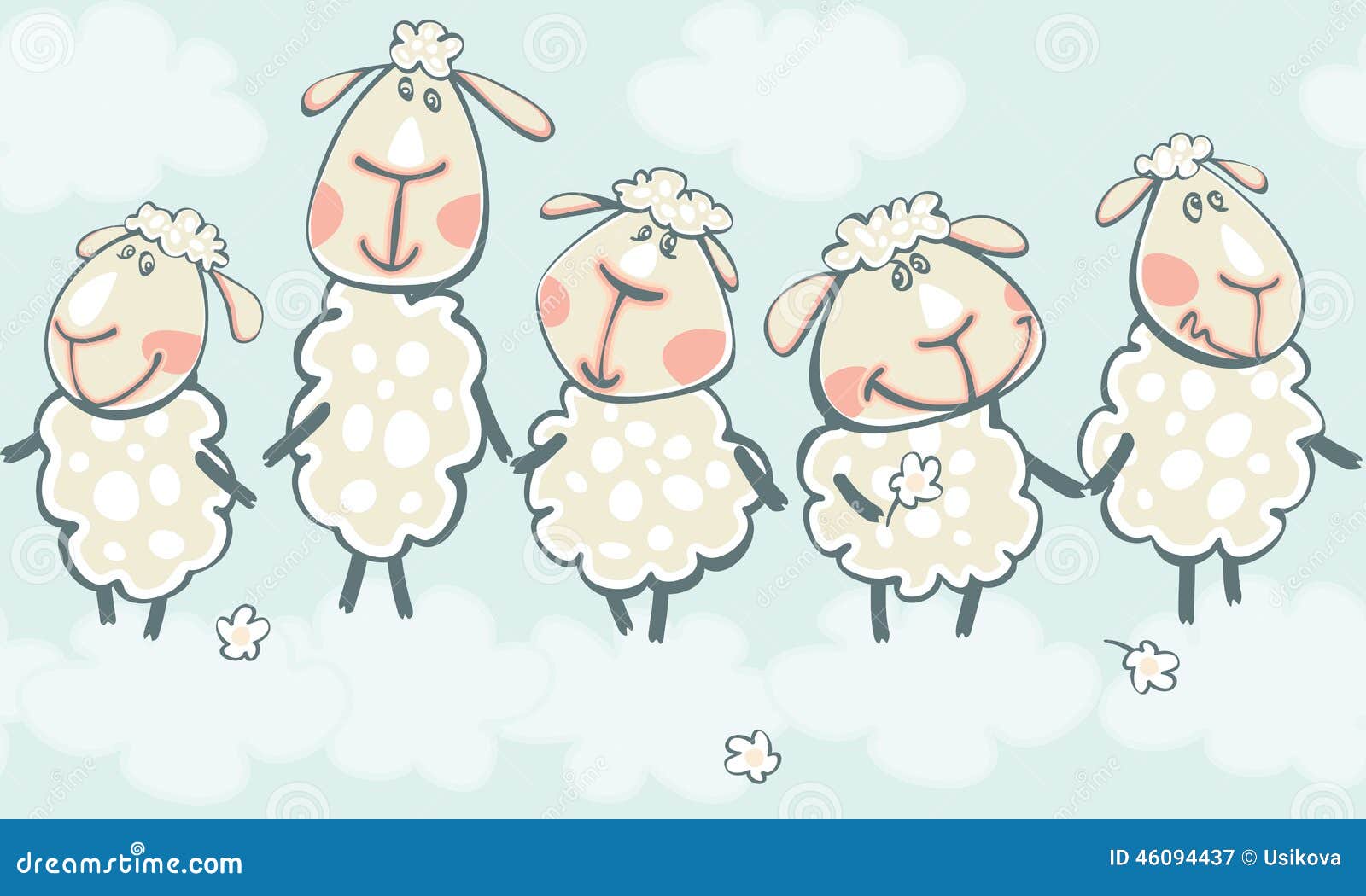 Blue border with goat stock vector. Illustration of background - 46094437