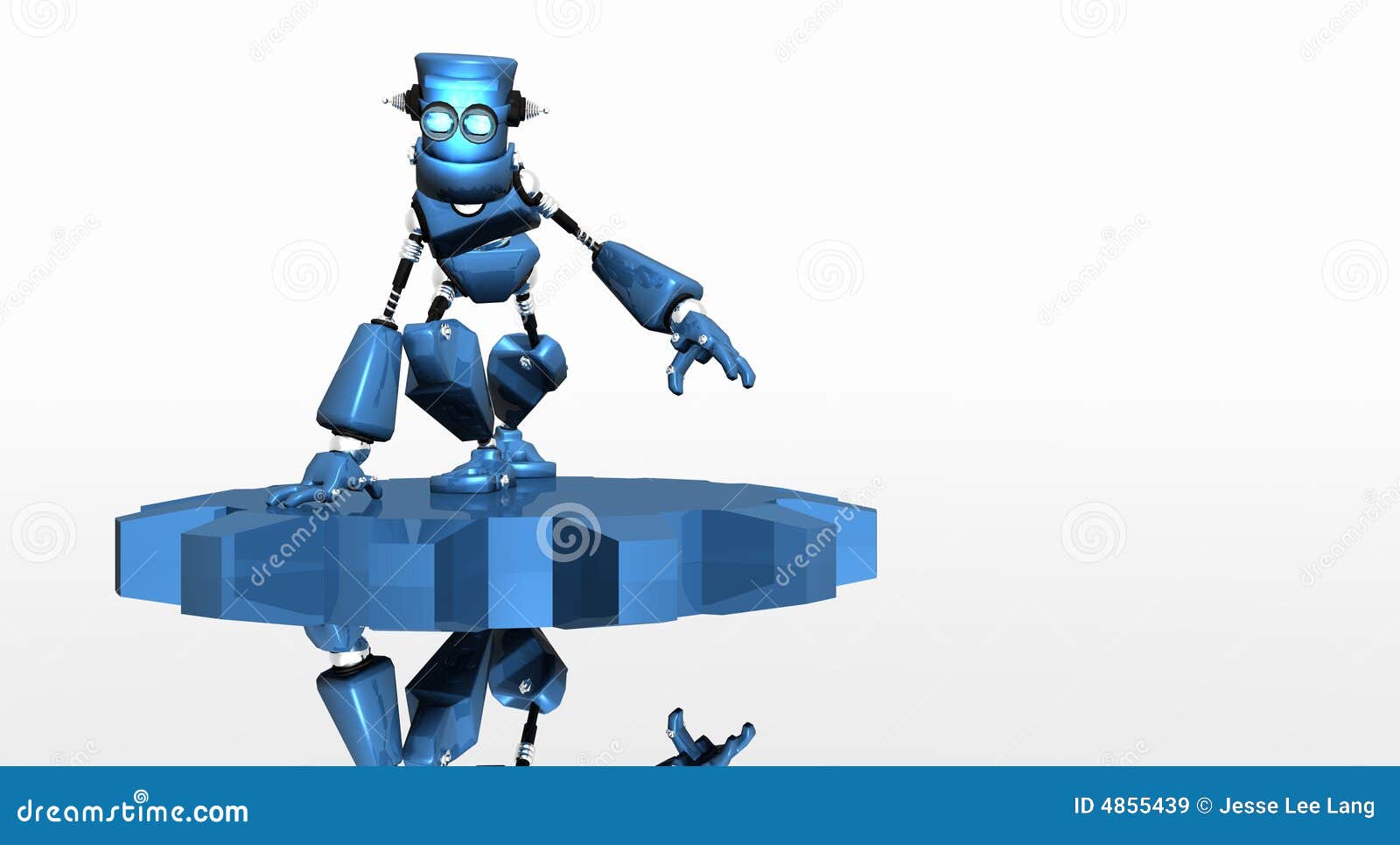 Blue bot stock illustration. Illustration of robots, cartoon - 4855439