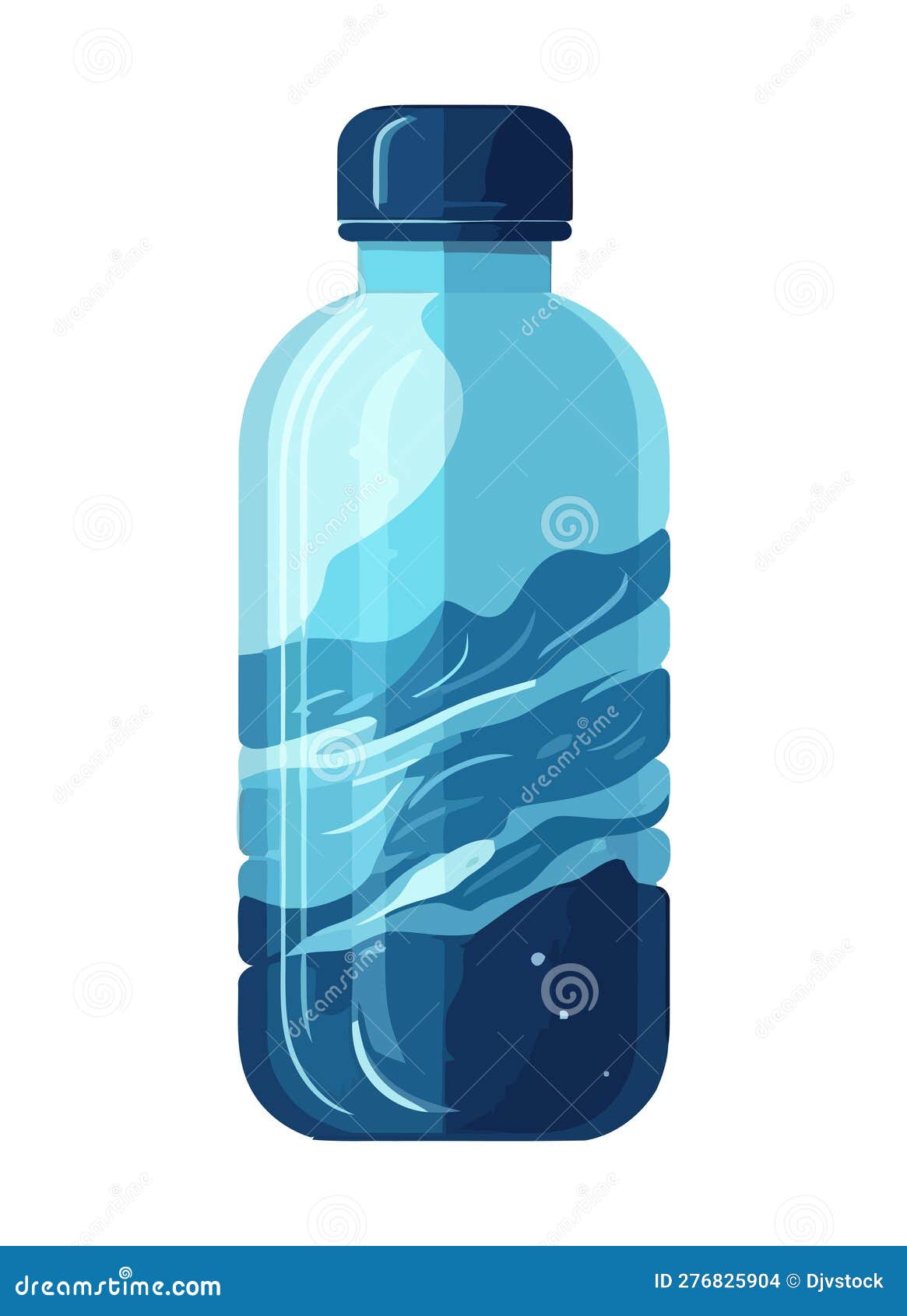 Blue Bottle Icon with Fresh Liquid Stock Vector - Illustration of ...