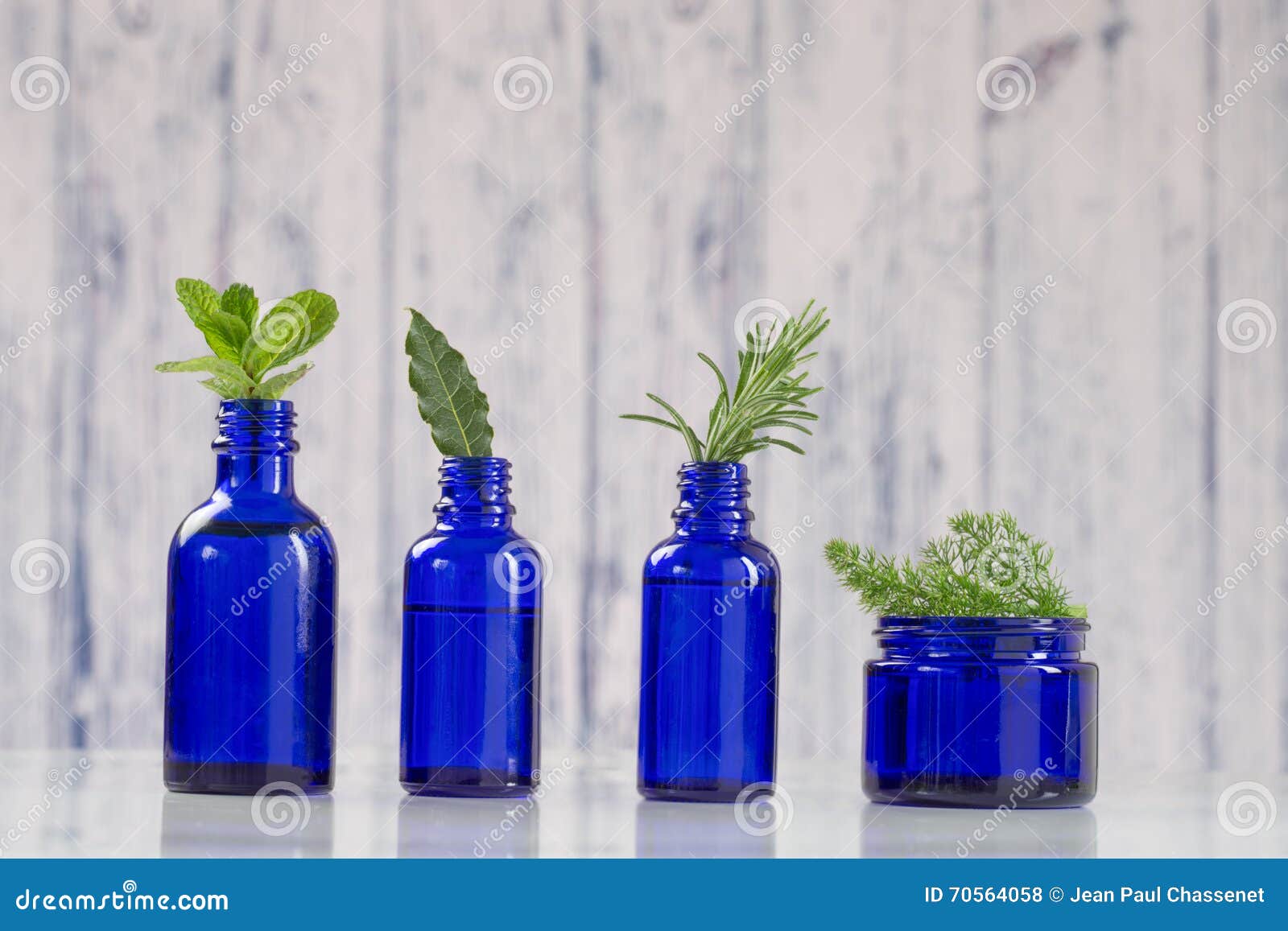 Blue Bottles of Aromatic Essential Stock Photo - Image of flask ...
