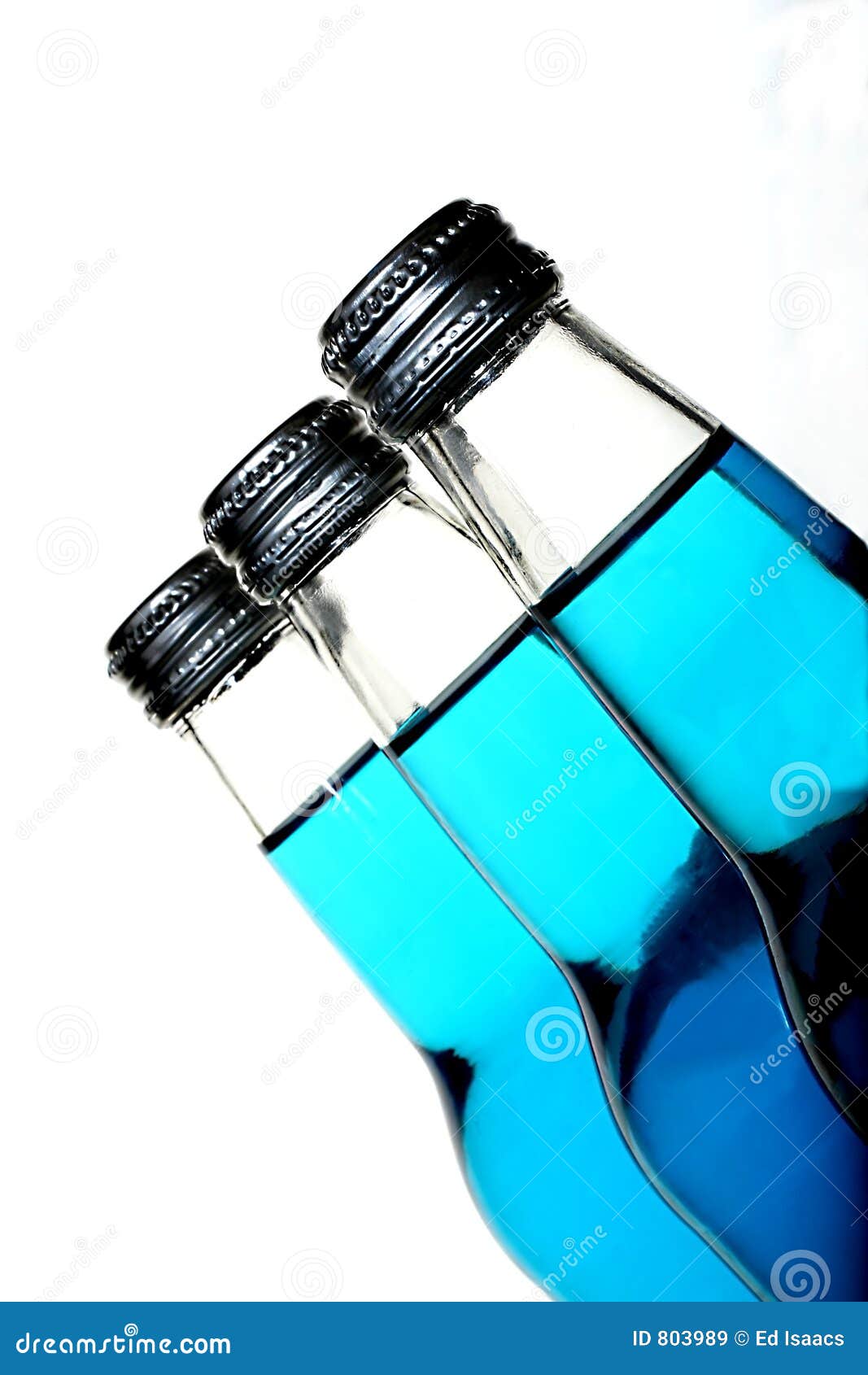 Blue Bottles of Soda stock image. Image of water, blue - 803989