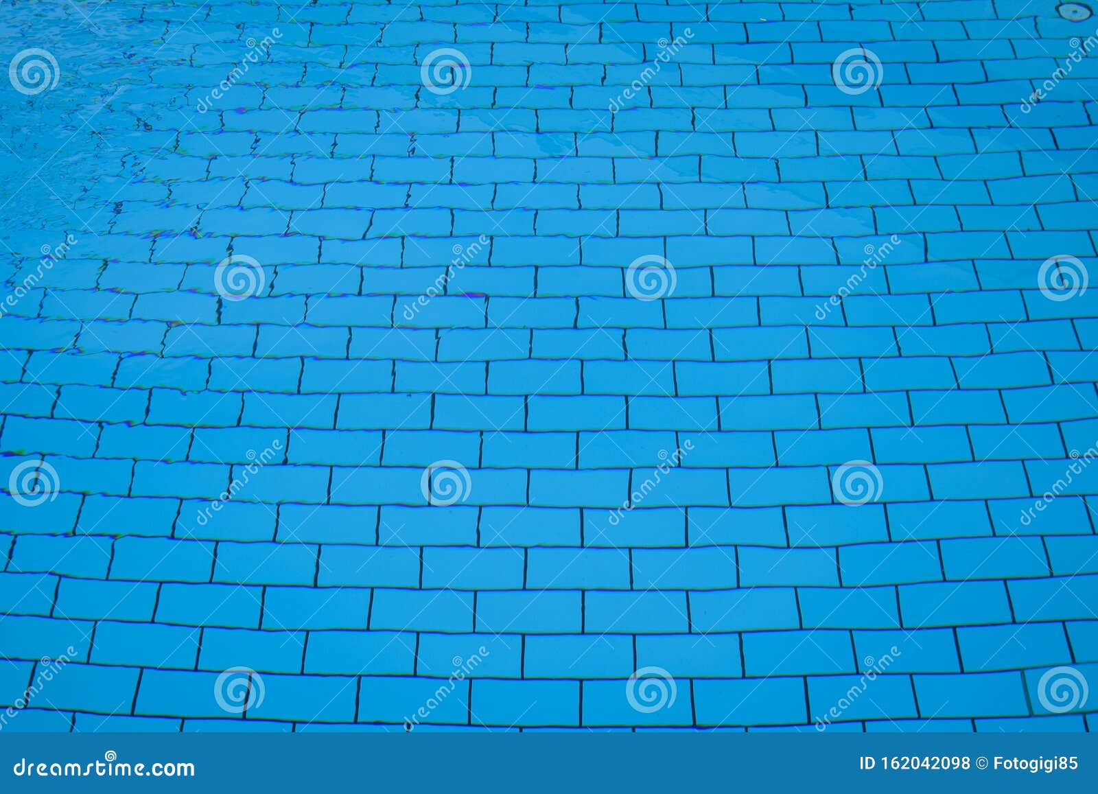 Blue Bottom of the Pool. Pool Water Top View, Rectangular Pool Tile ...