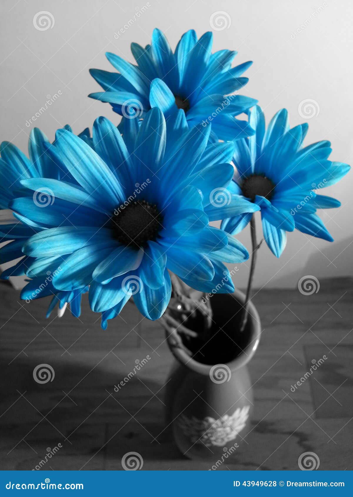 Blue bouquet stock photo. Image of vase, bouquet, floral - 43949628