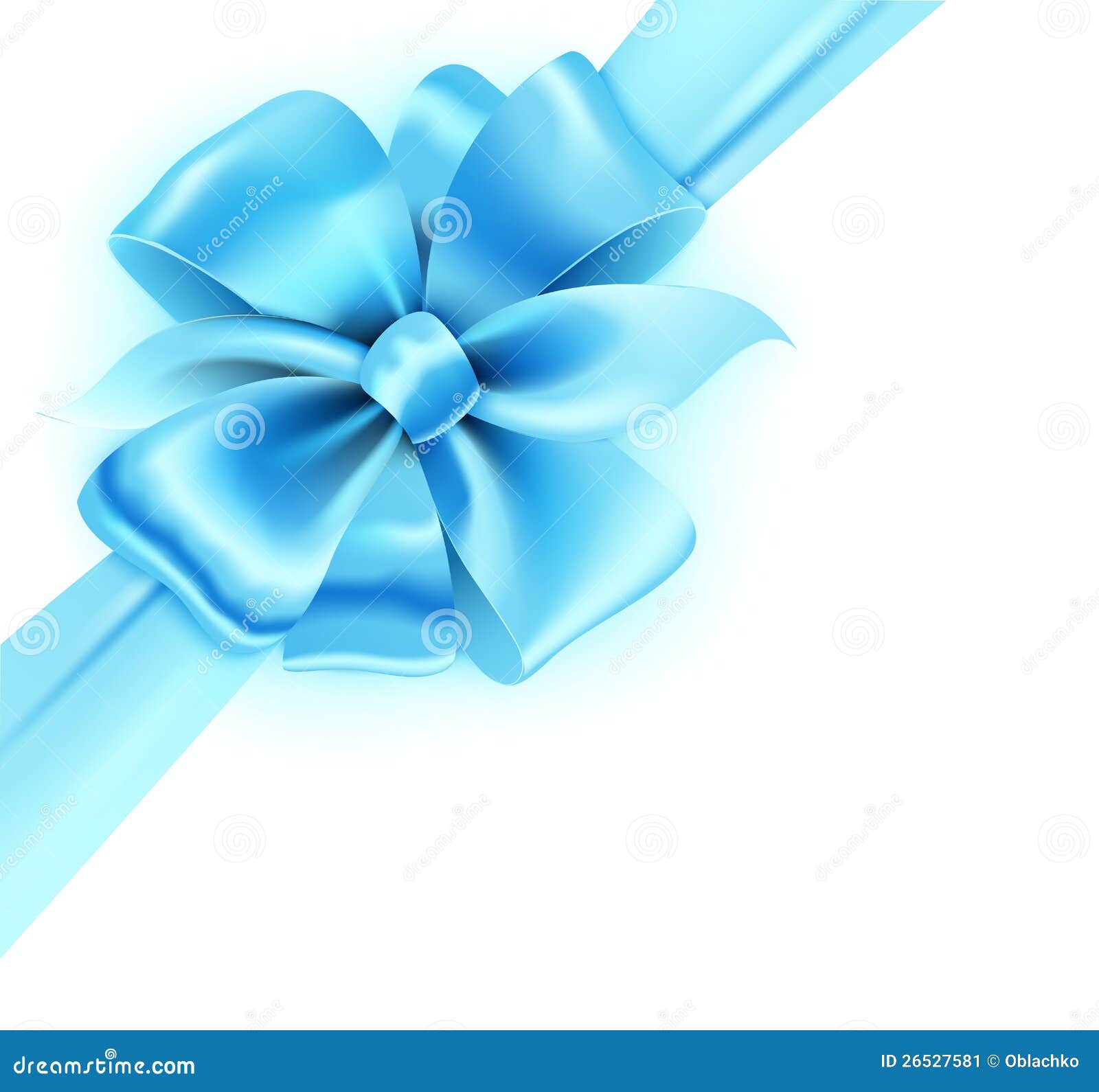 Blue bow stock vector. Illustration of celebration, candid - 26527581
