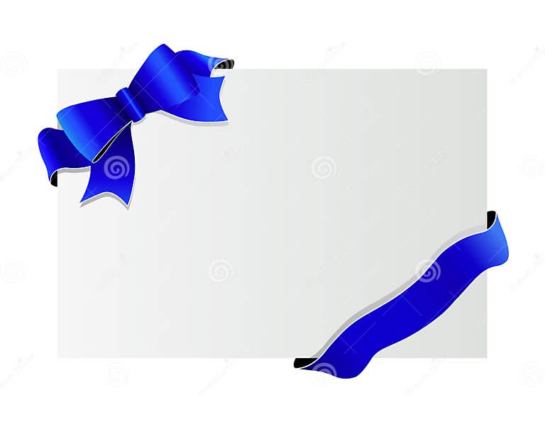 Blue Bow on the Corner. Vector Stock Vector - Illustration of paper ...