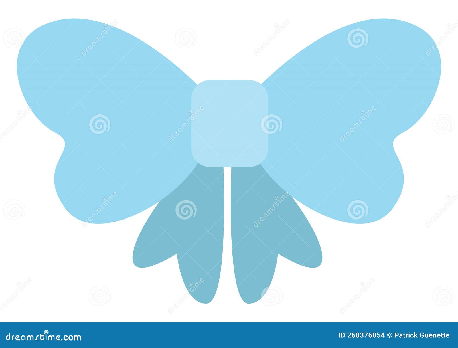 Blue bow, icon stock vector. Illustration of abstract - 260376054