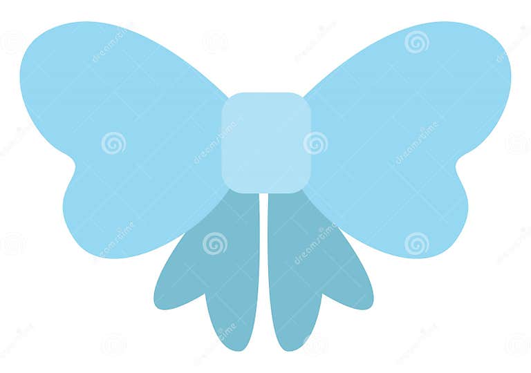 Blue bow, icon stock vector. Illustration of abstract - 260376054