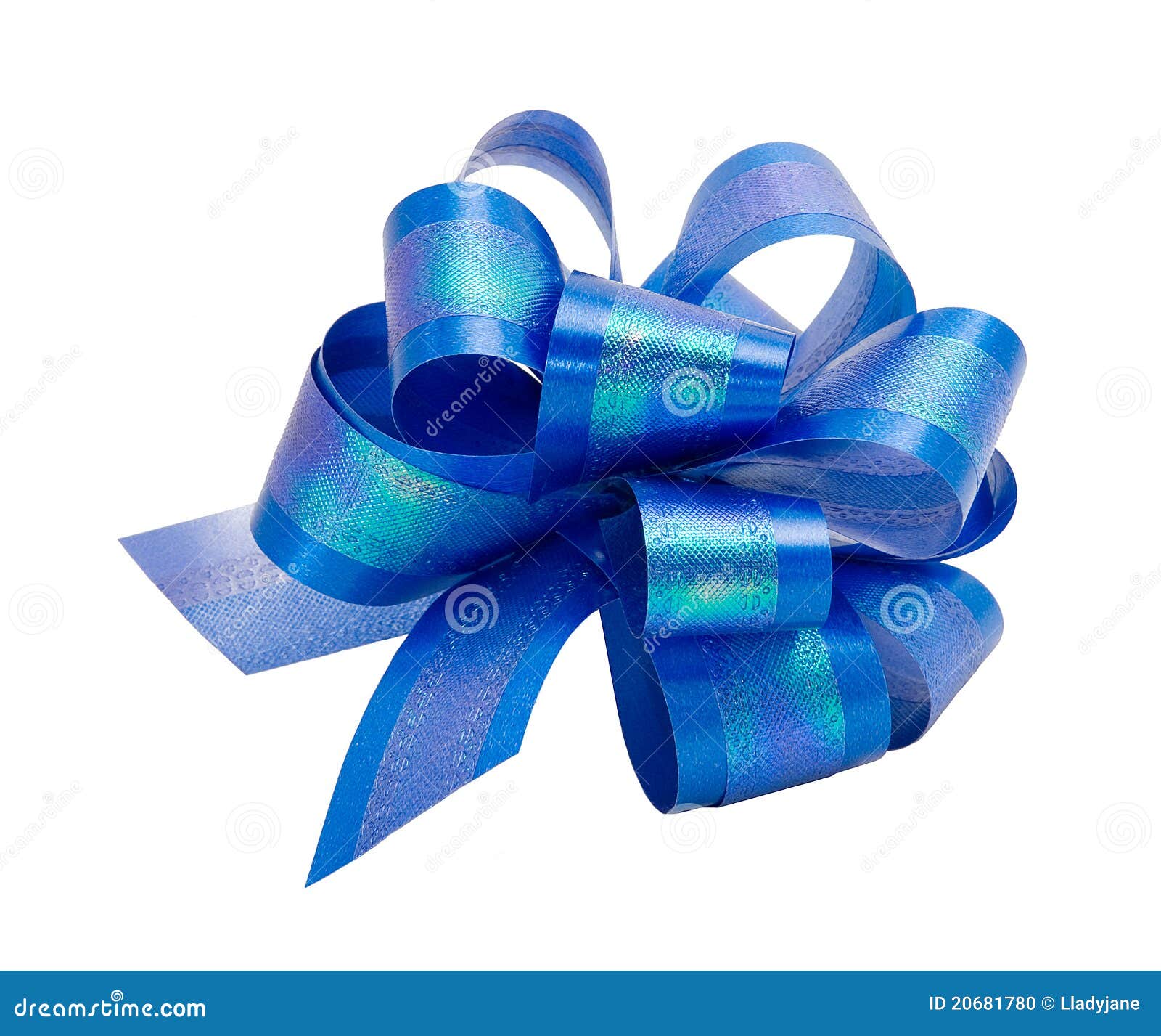 Blue bow isolated on white stock photo. Image of knot - 20681780