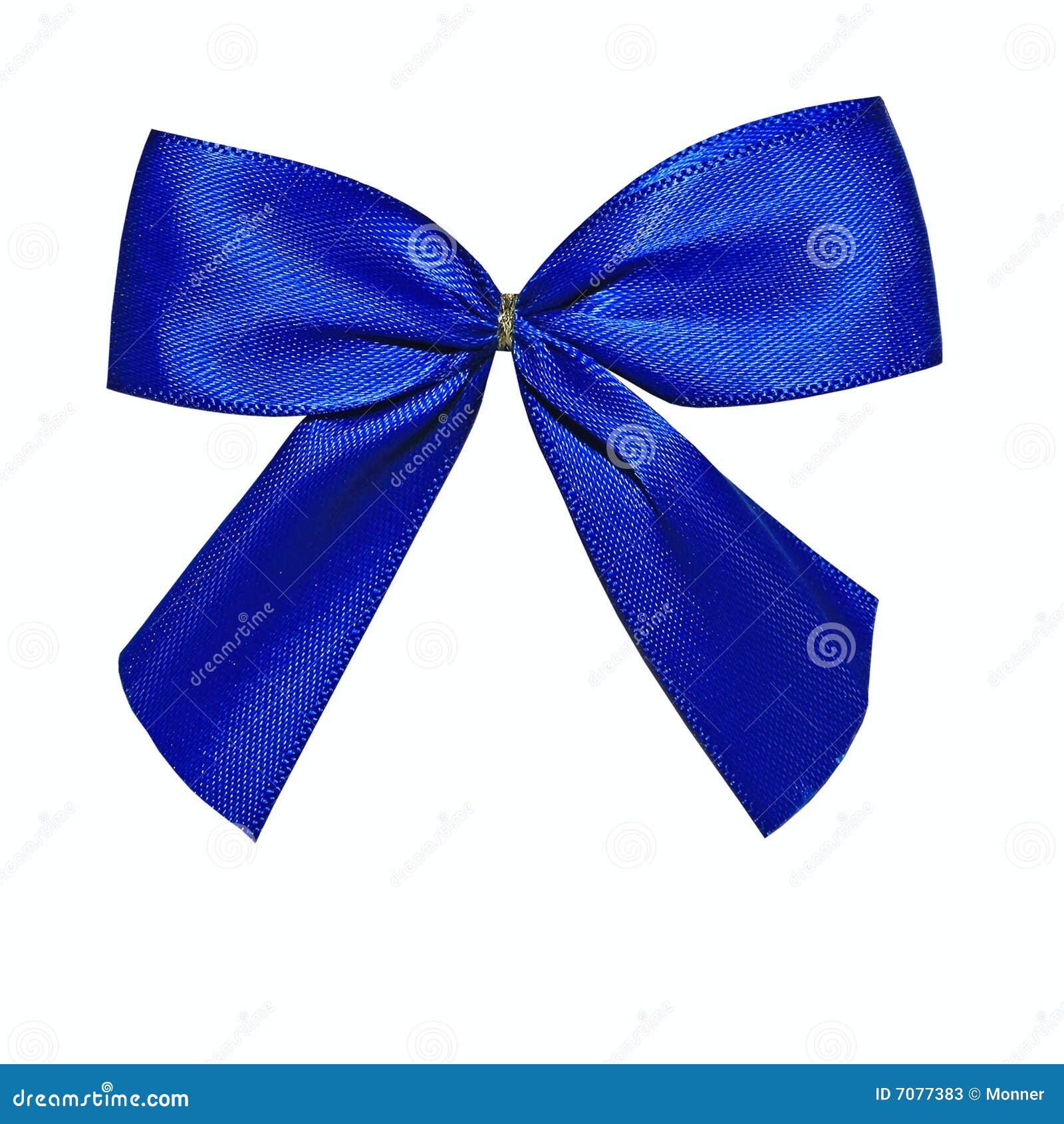 Blue Bow Isolated on White stock image. Image of copyspace - 7077383