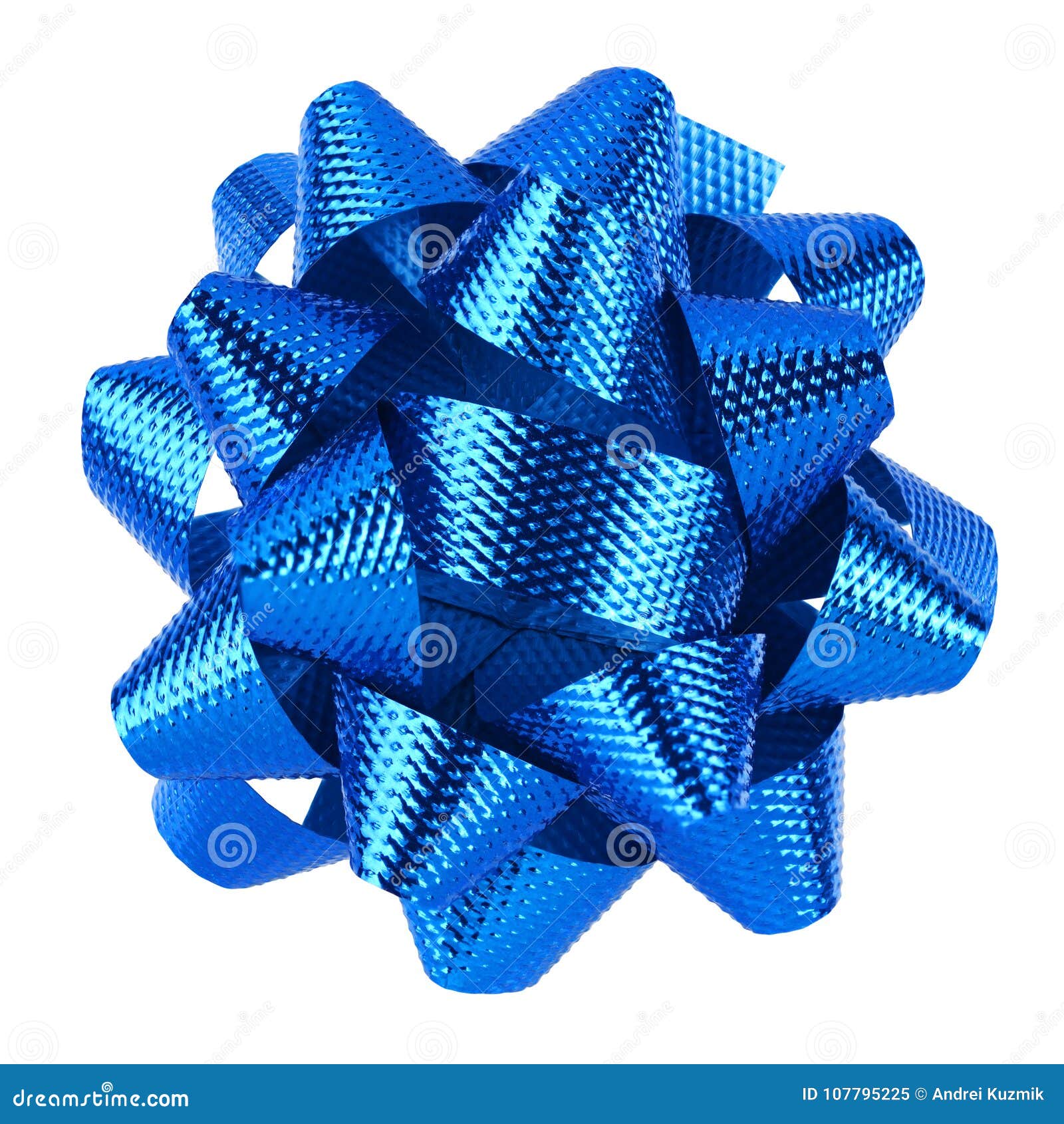 Blue bow isolated stock image. Image of birthday, design - 107795225