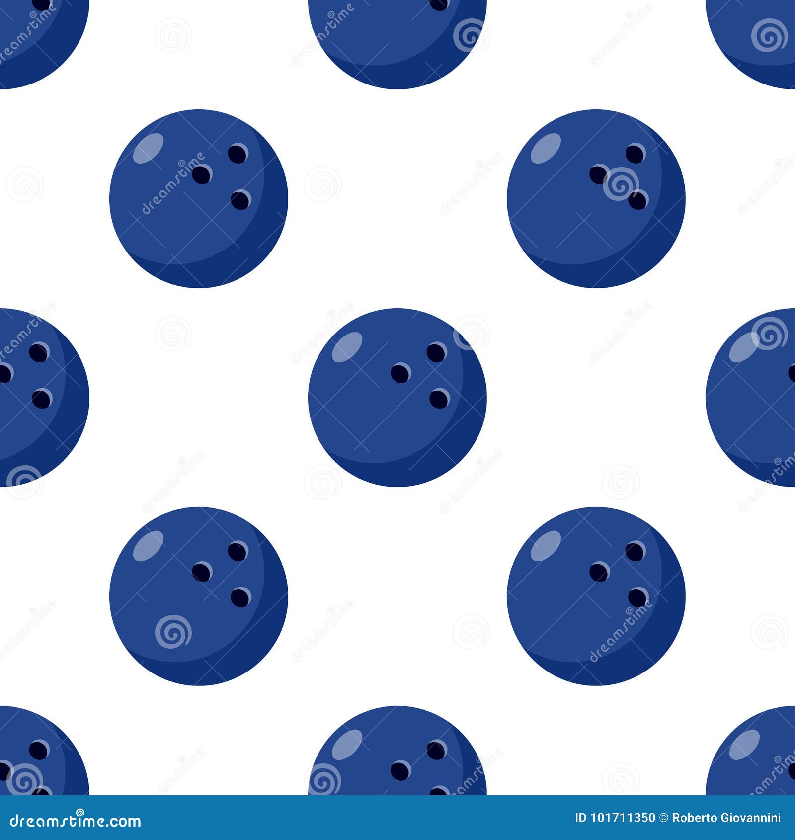 Blue Bowling Ball Isolated On Transparent Background. Vector Realistic ...