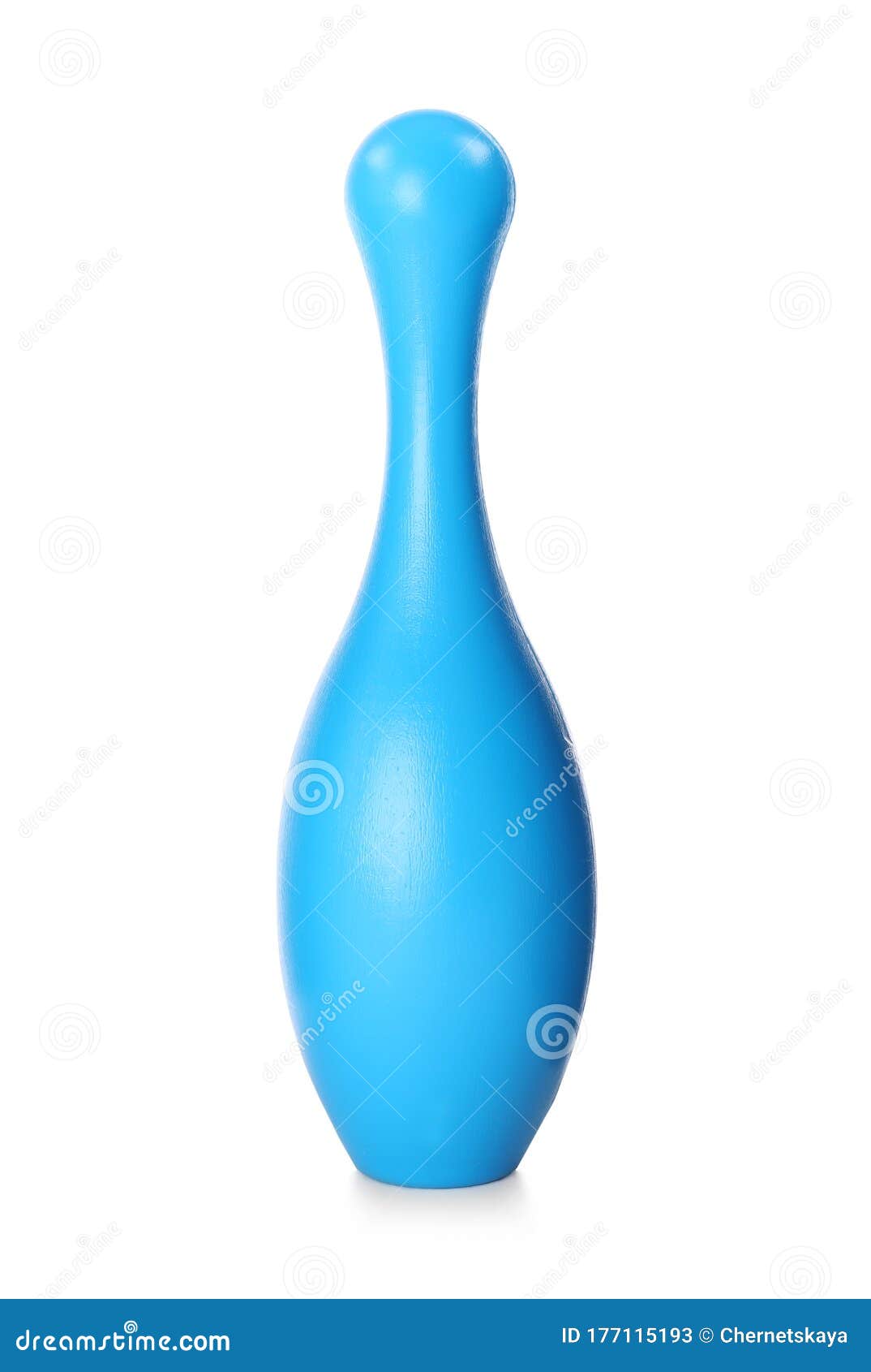Blue Bowling Pin Isolated. Child Toy Stock Image - Image of isolated ...